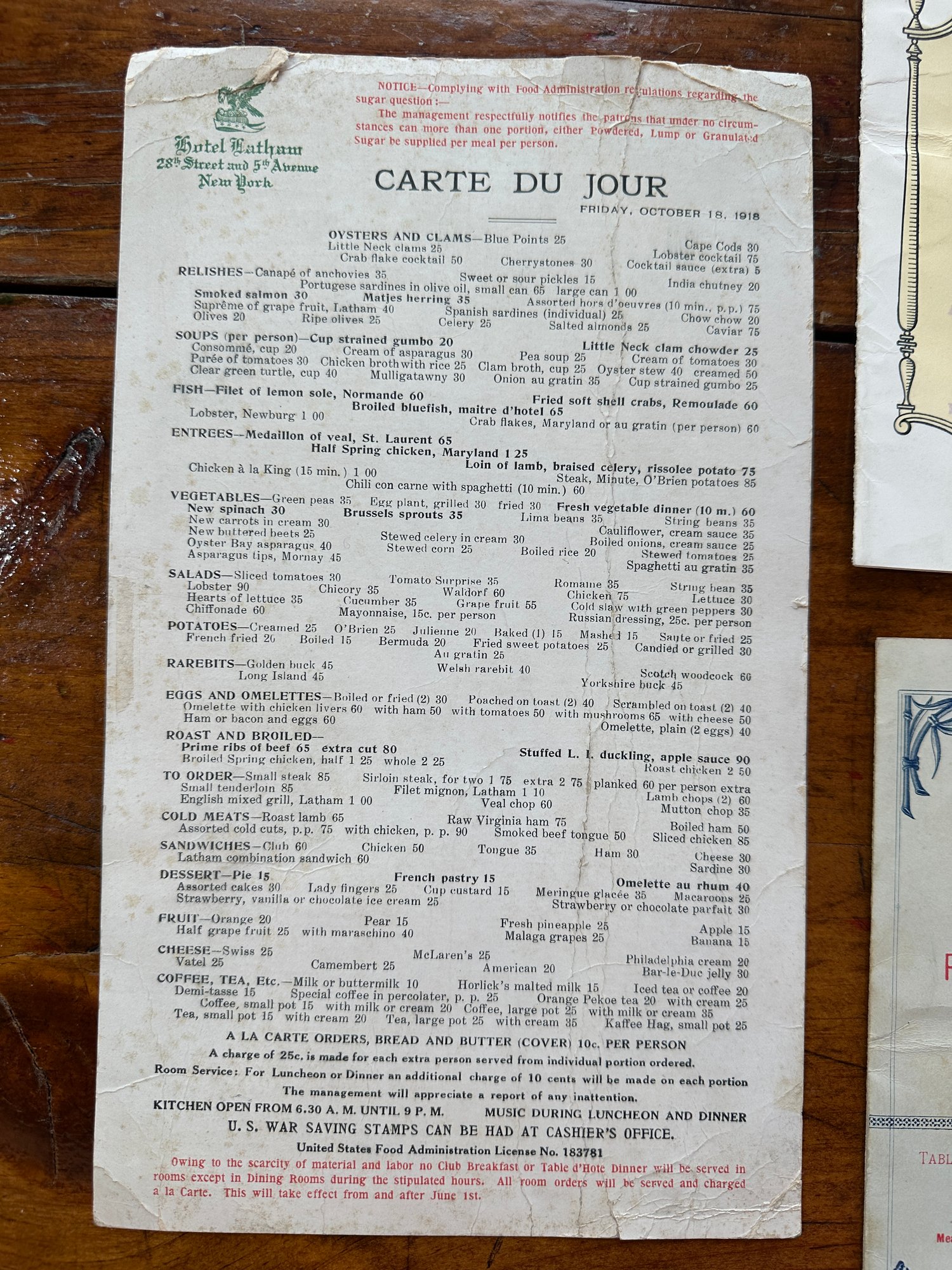 Lot 76- Late 1800s-1900s NYC Menus - Angelo Morello Broadway - Hotel ...