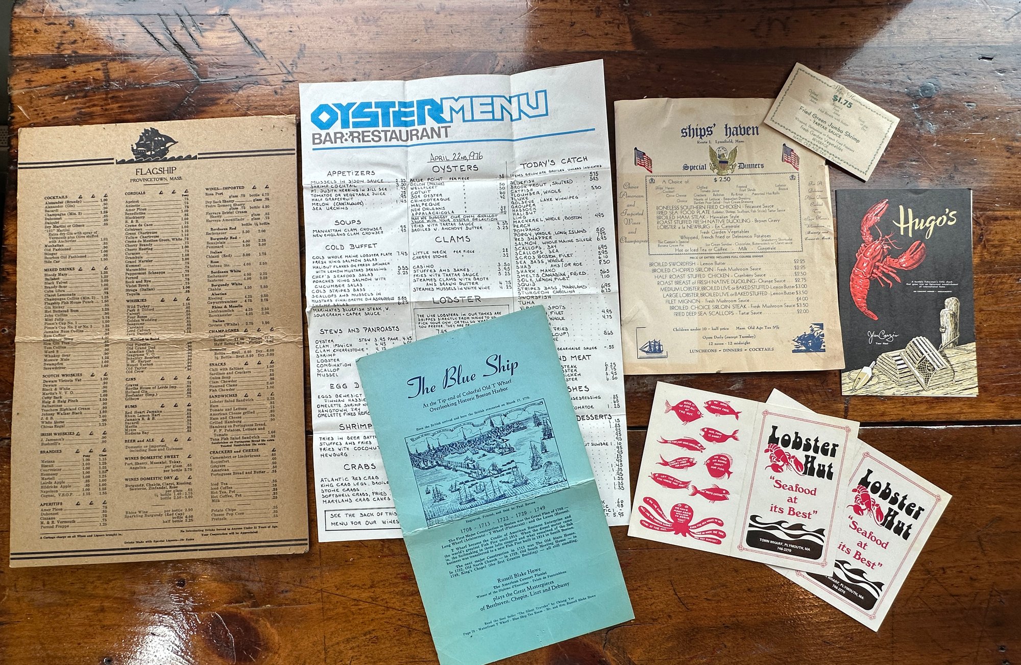 Lot 90- Lobster! 1960s-70s Seafood Restaurant - Boston - Ships Haven ...
