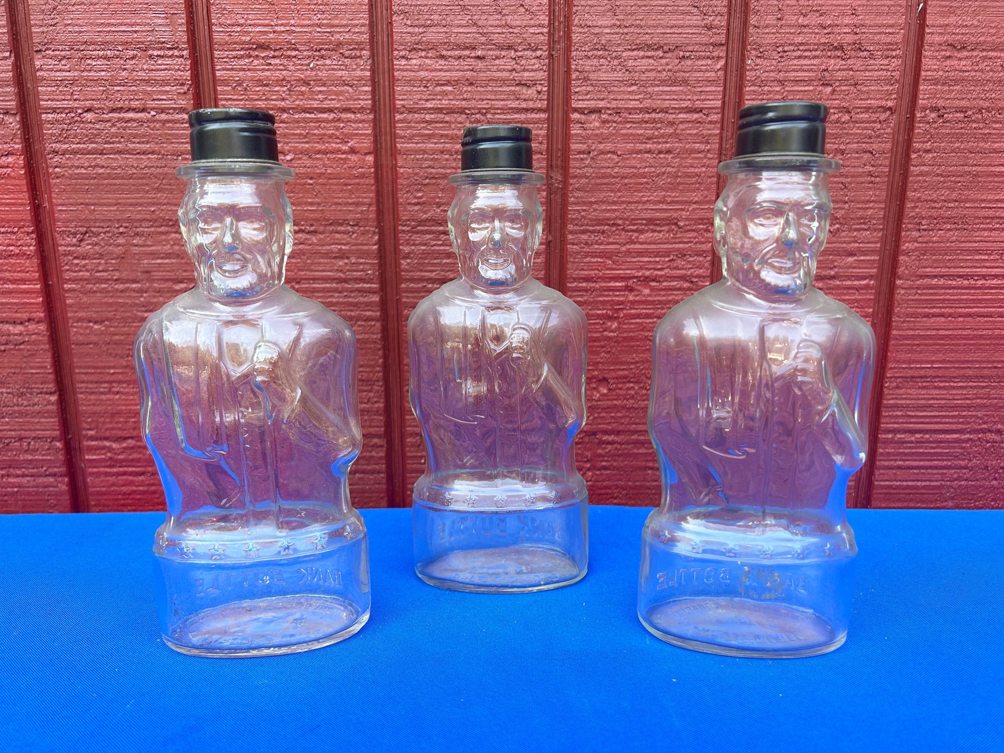 Lot 436- President Abraham Lincoln Glass Bank Bottles - Made In MA ...