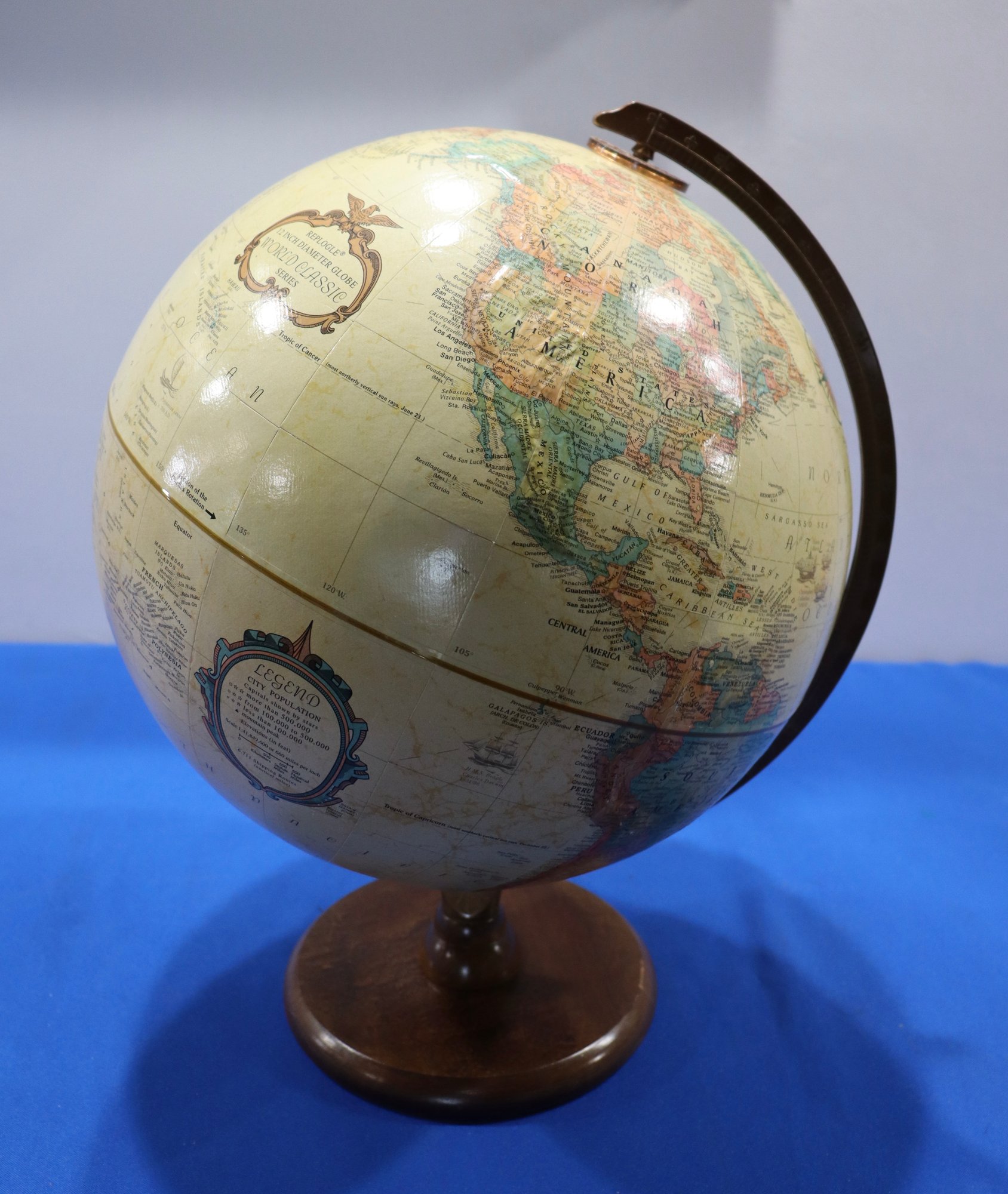 Lot 243 - Replogle 12 Inch Diameter World Series Vintage Globe With ...