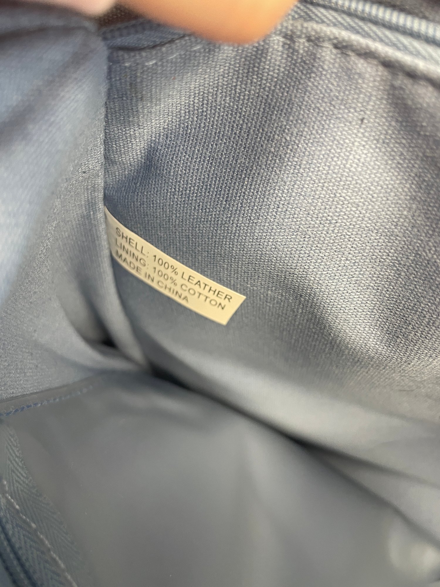 Lot 332RR- Joy & IMAN Chic Genuine Blue Leather Backpack Purse - Roomy ...