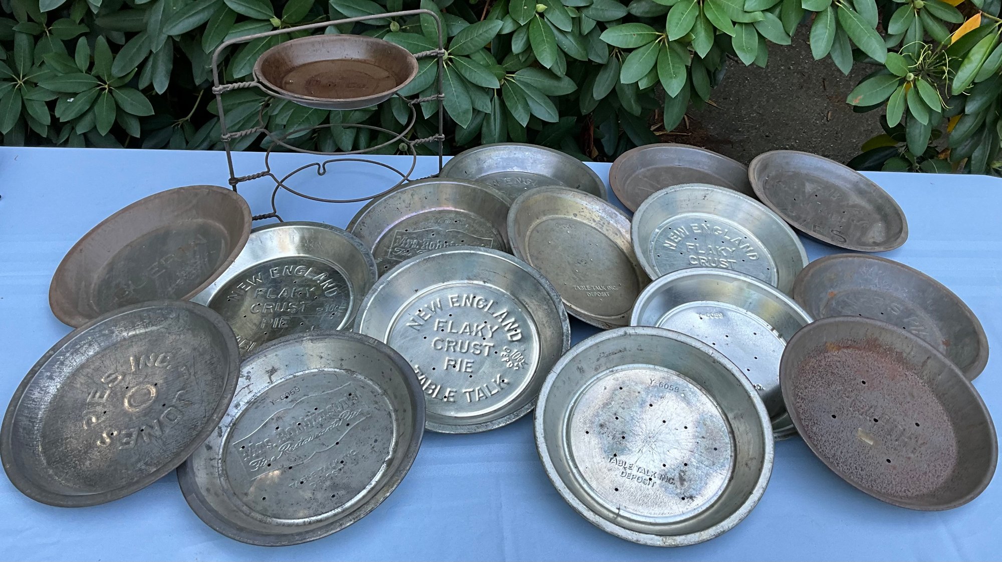 Lot 71- Primitive Pie Stand Rack With Tin Pie Plates - 16 - Jones ...
