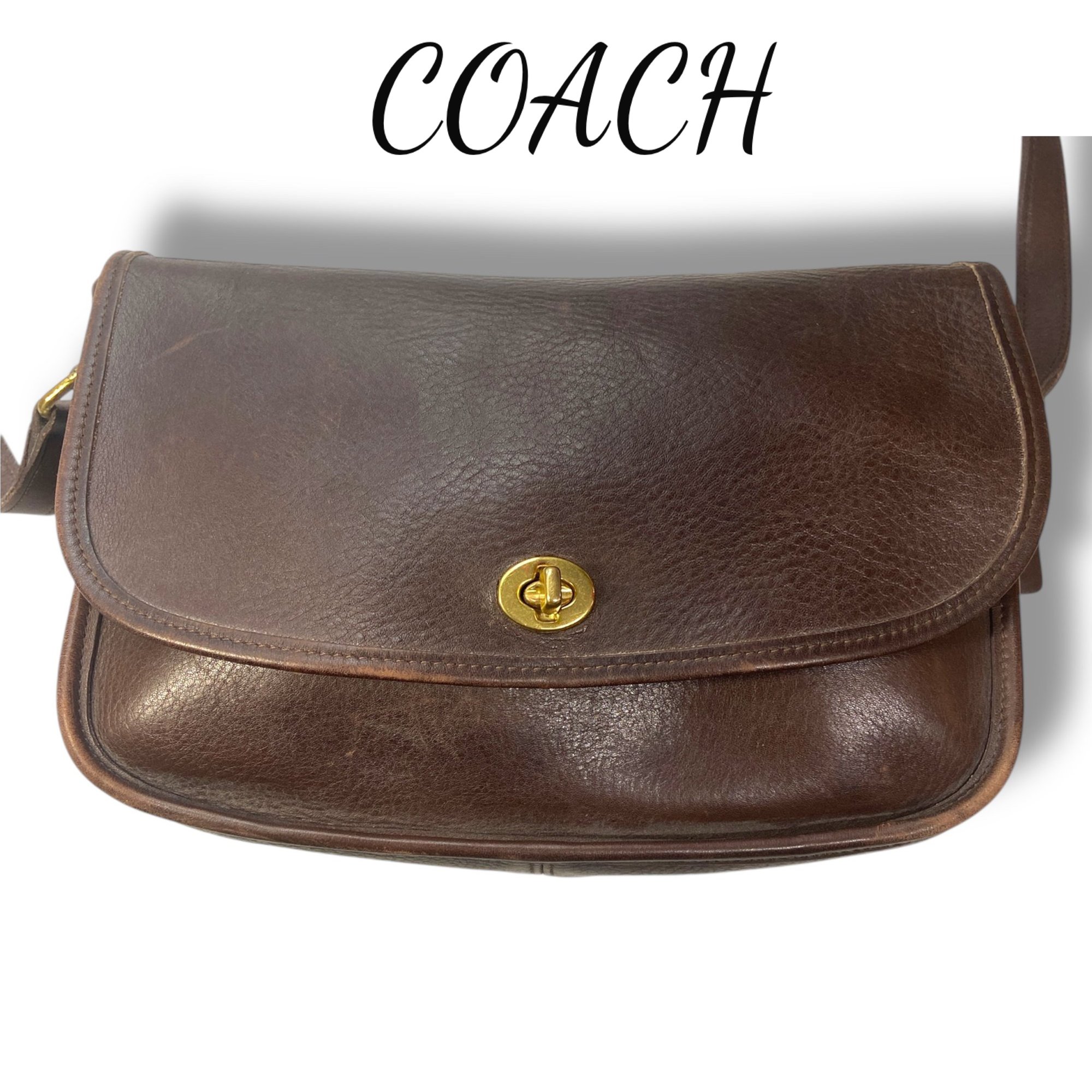 Lot 701- COACH -Cool Vintage Bag! Brown Leather - City Tote Shoulder ...