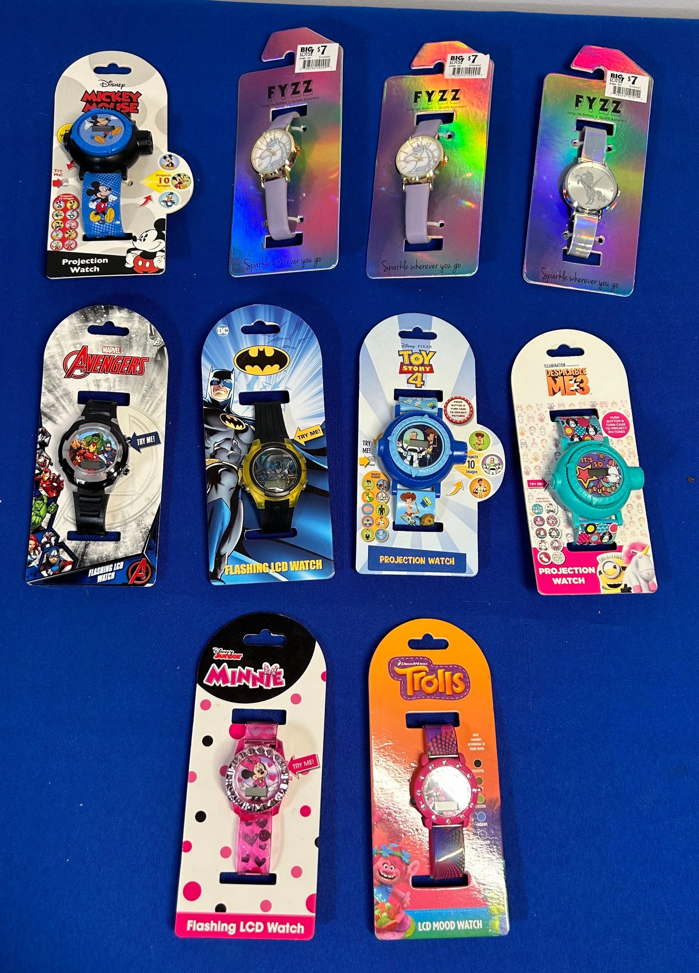 Lot 72- NEW! Lot Of 10 Kids Watches - Trolls, Minnie, Toy Story, Batman ...