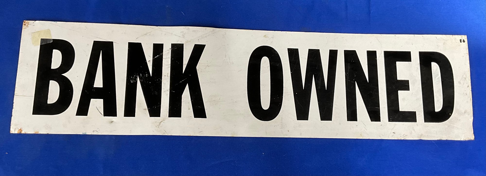 Lot 94SES- COOL! Double Sided - BANK OWNED Metal Sign - Vintage ...
