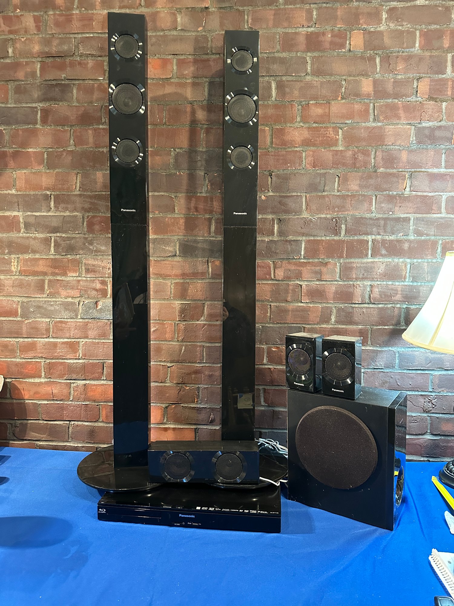 Lot 377- Panasonic Surround Sound With Receiver Model SA-BTT 195 Blu ...