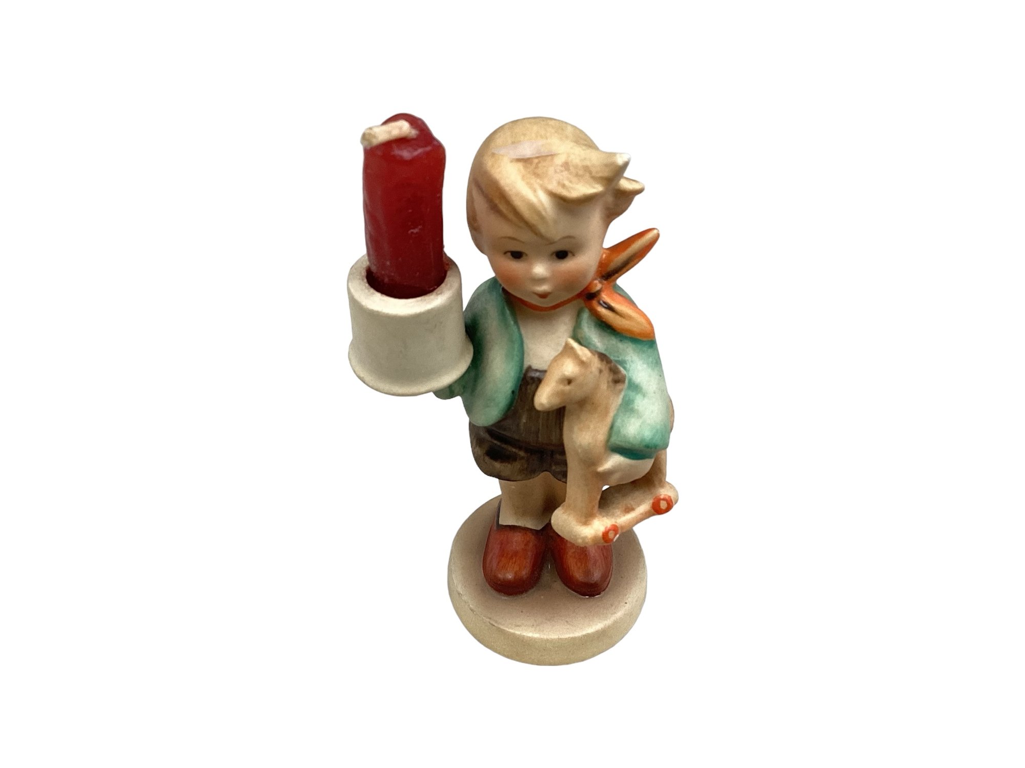 Lot 11RR- 1939 M I Hummel Advent Candlestick Boy With Horse #117 3.5 ...