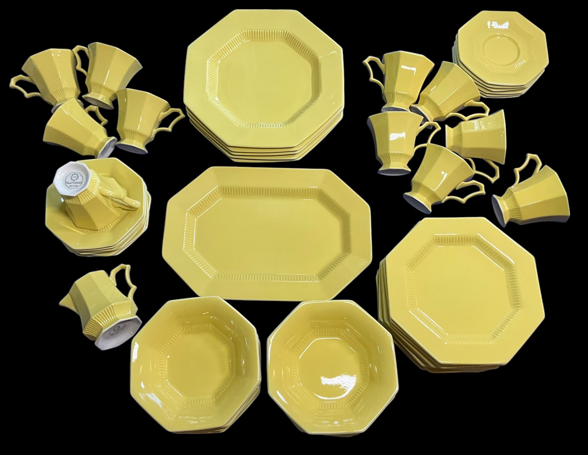 Lot 46- Nikko Bright Yellow China Set - Dishware - Dinner Plates -bowls ...