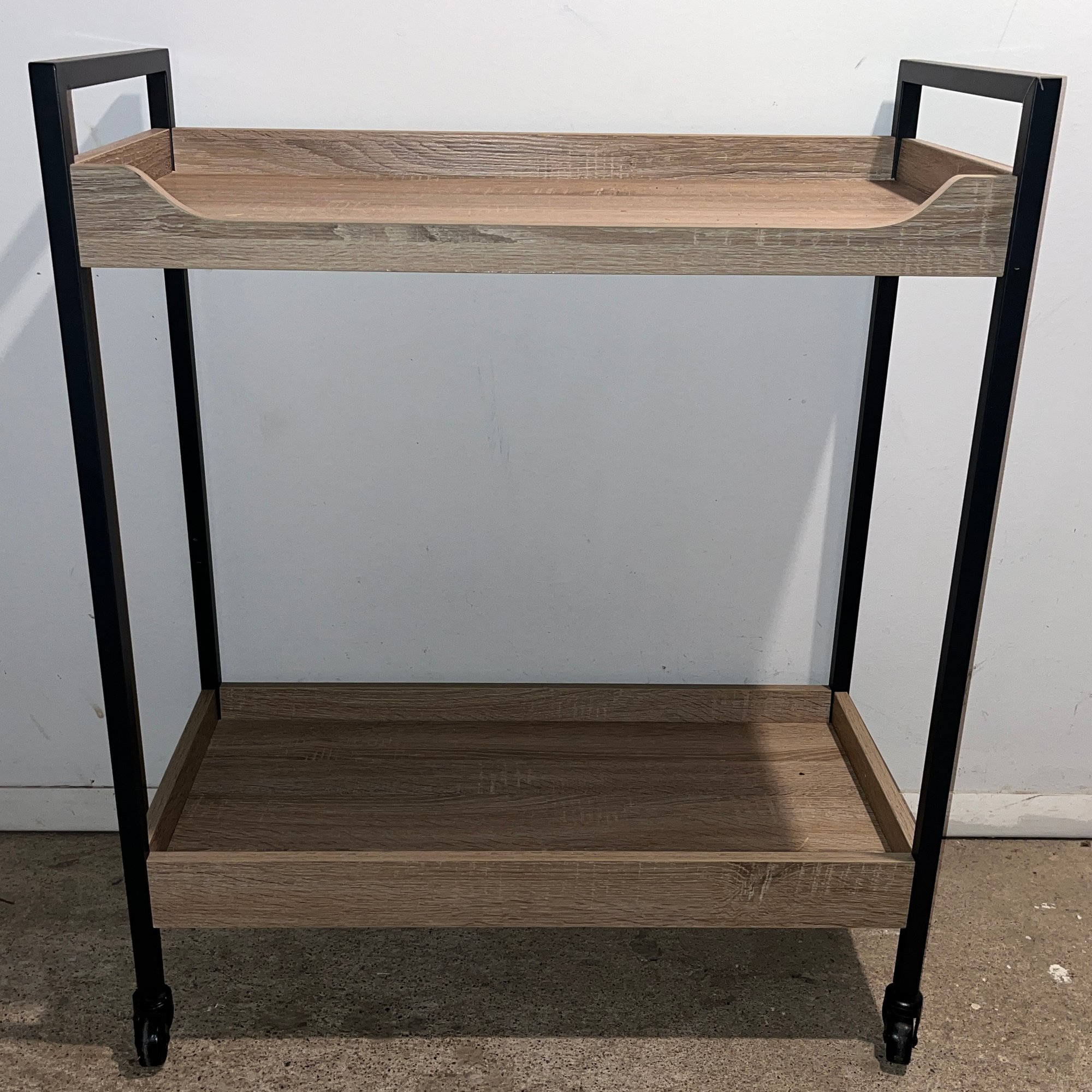 Wood & Metal 2-tier Cart On Wheels #110132 | Auctionninja.com