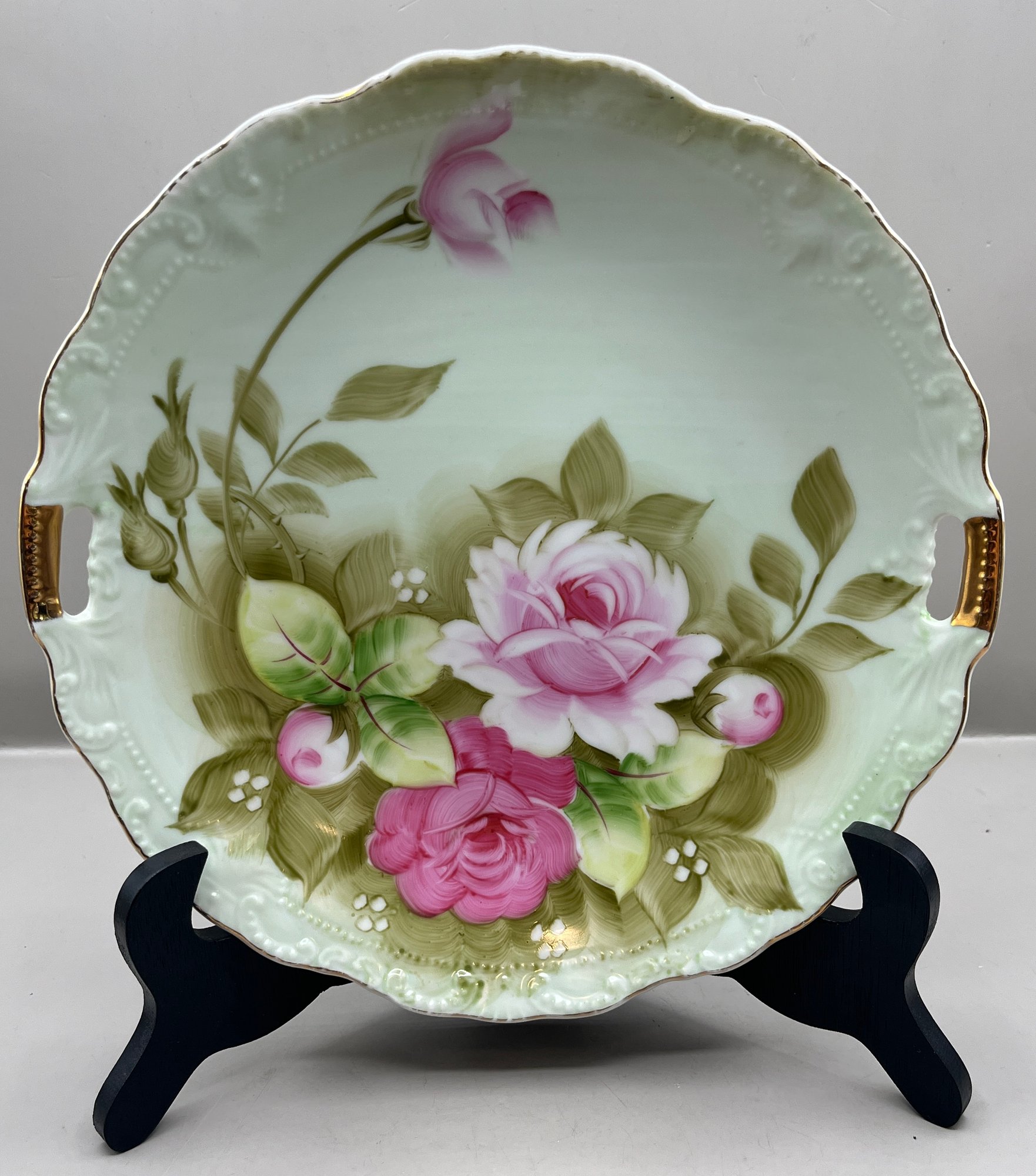Lefton China Hand Painted Floral Pattern Platter #719 - Made In Japan ...