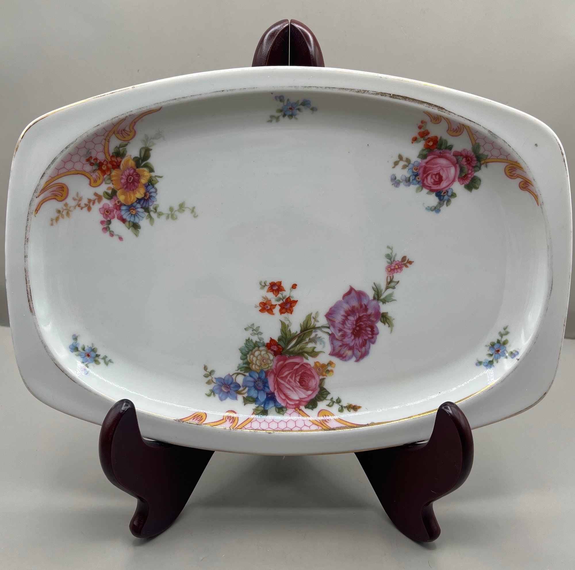 Epiag Porcelain Floral Pattern Tray - Made In Czechoslovakia #115582 ...