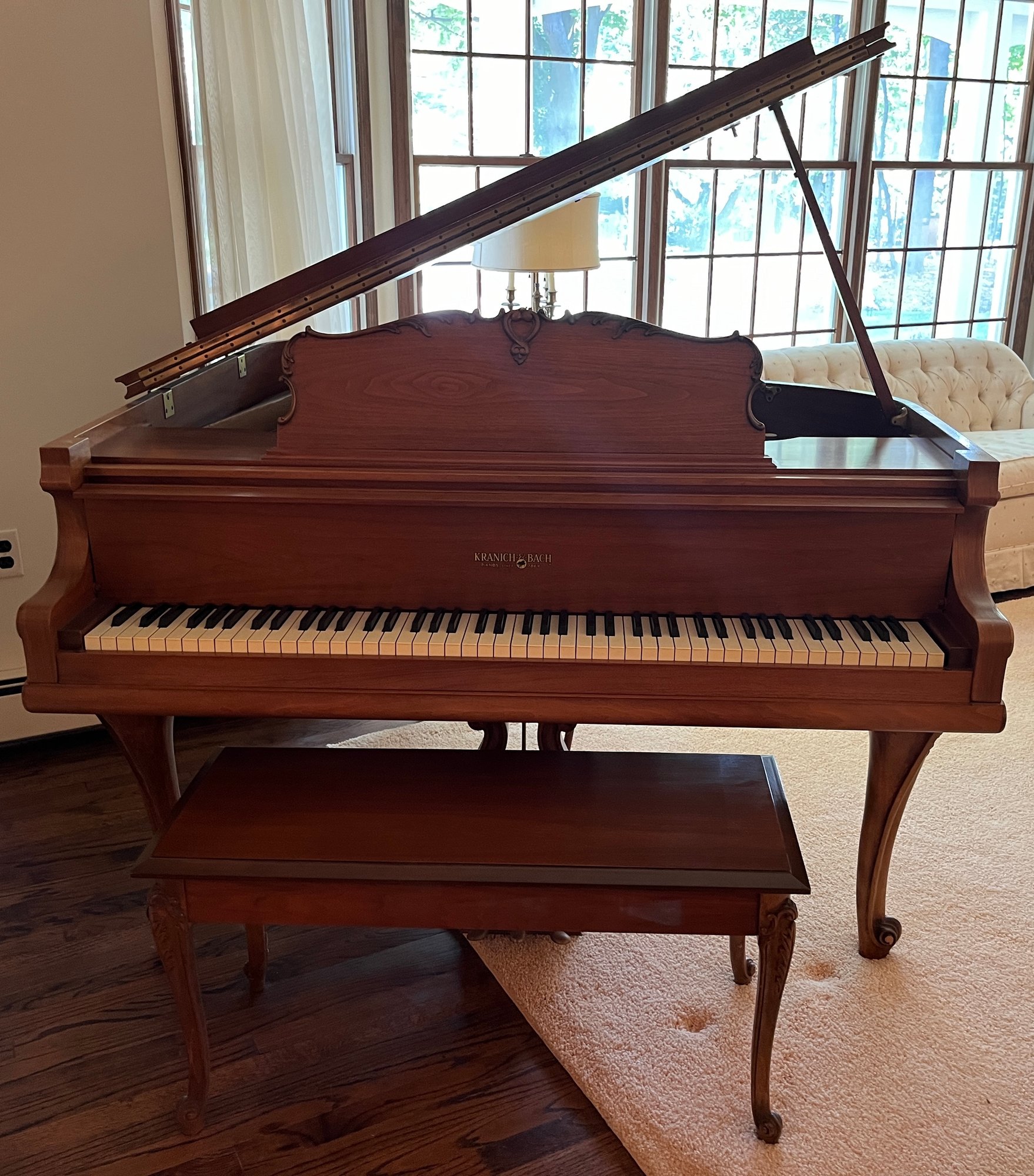 Kranich & Bach New York Grand Piano With Piano Bench #112734 ...