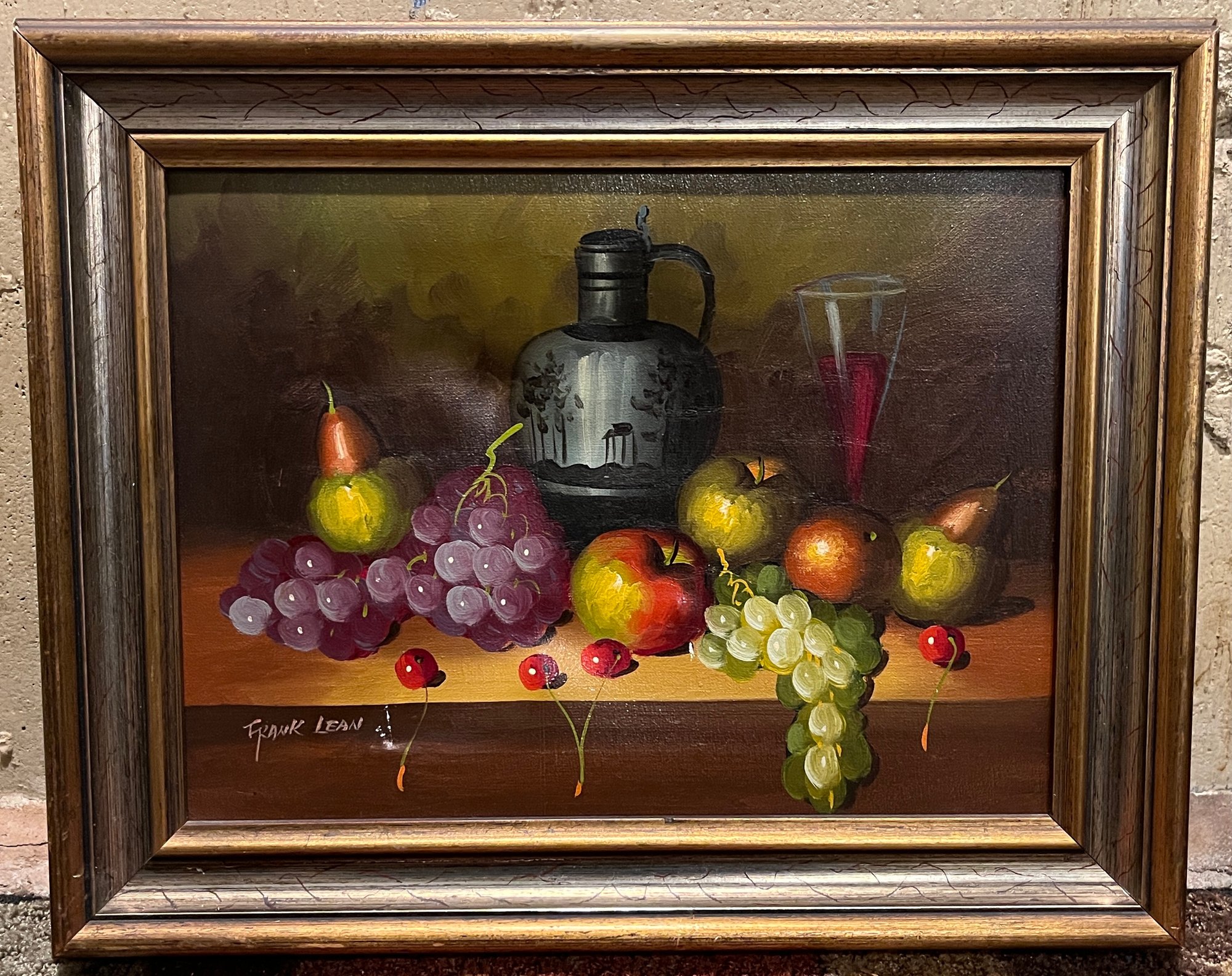 Frank Lean Signed Oil On Canvas Still Life Framed #113761 ...