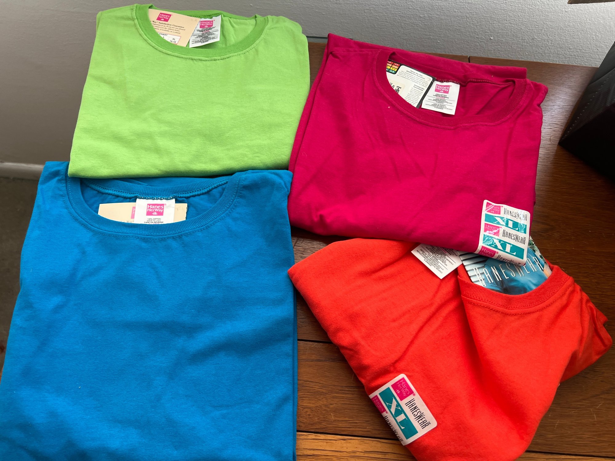 Collection Of Hanes And Hanes Her Way Blank T-shirts In Various Colors ...