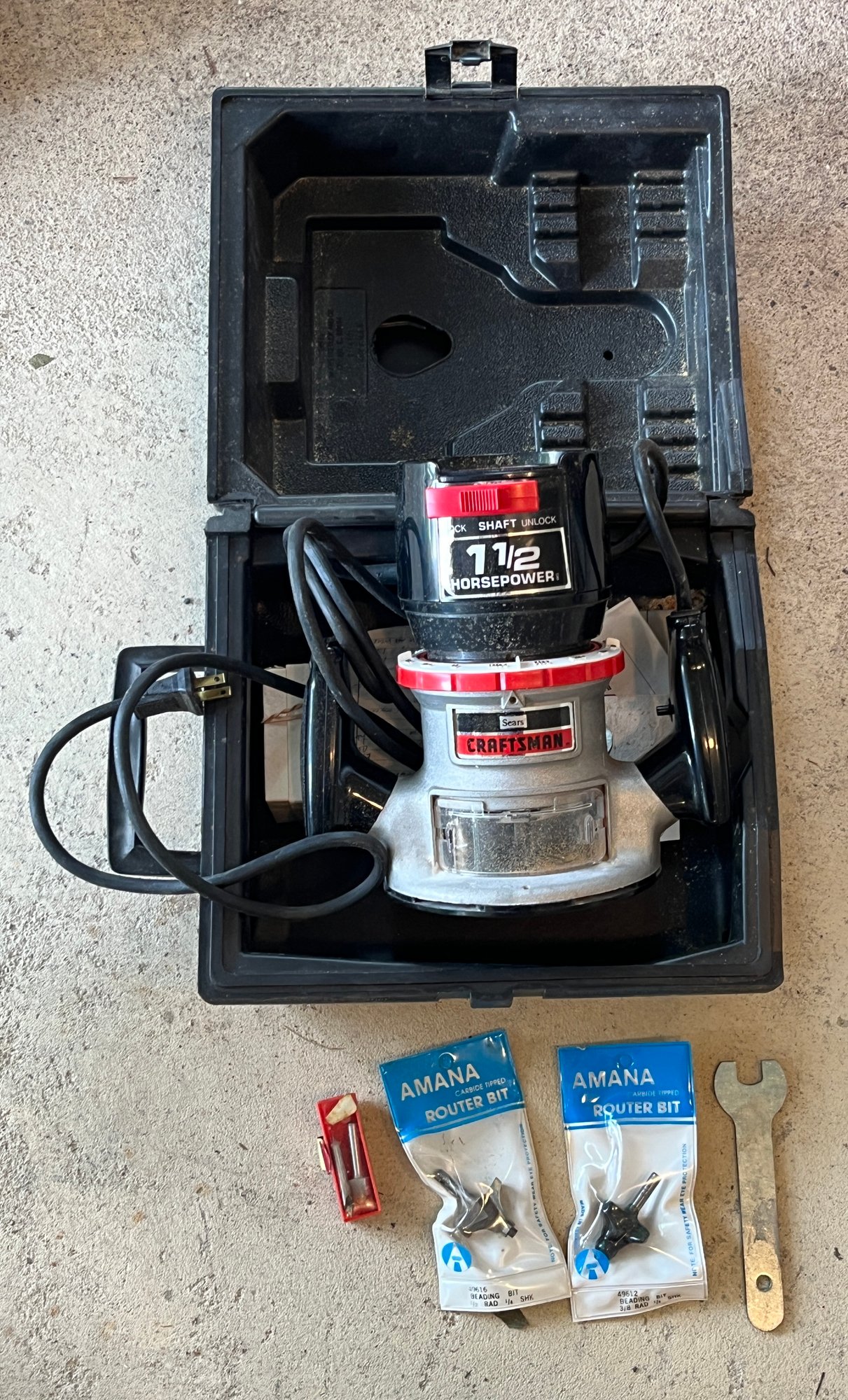 Sears Double Insulated Corded Router With Case And Bits Included ...