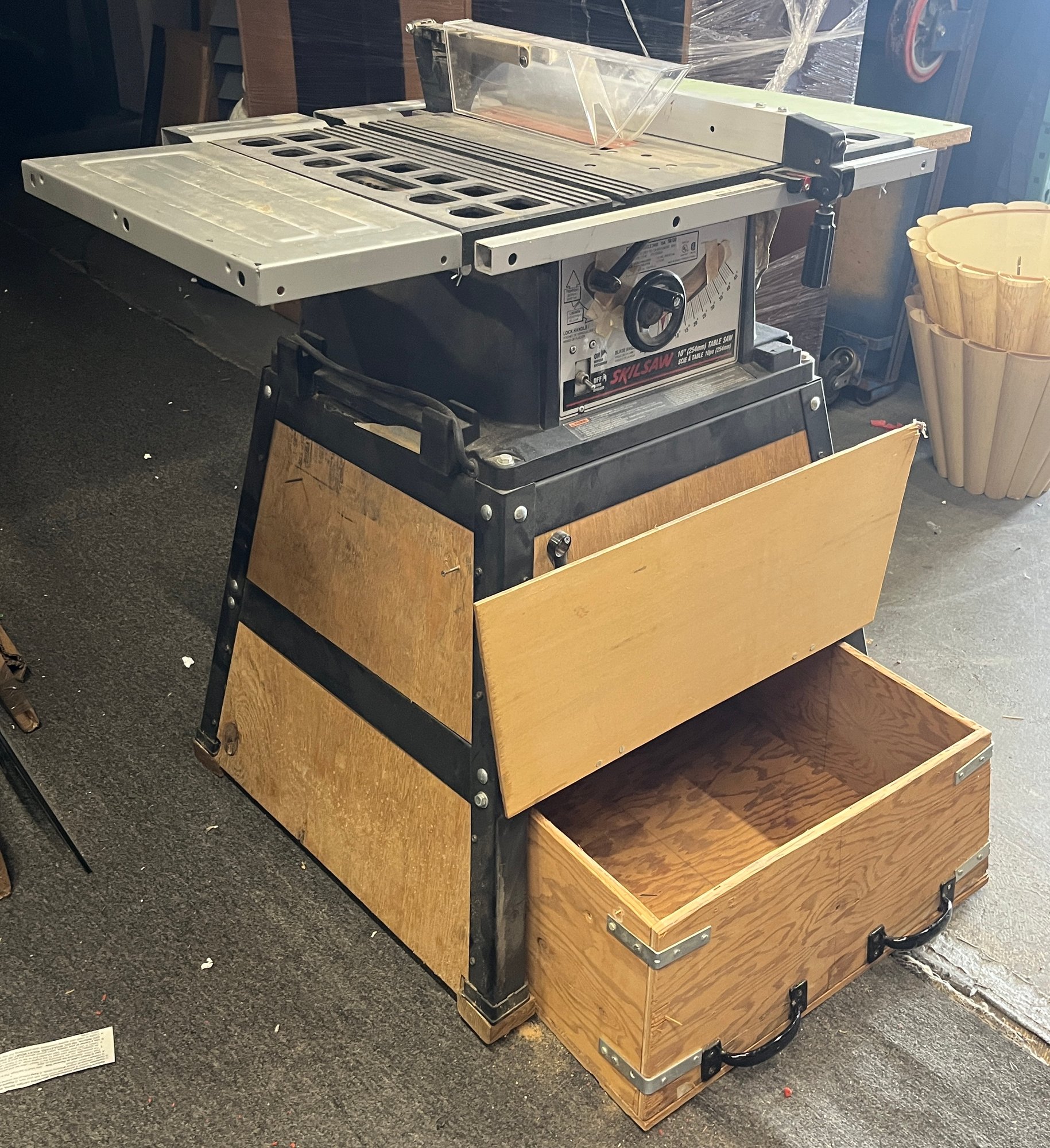 Skilsaw 10 INCH Electric Table Saw With Custom Wooden Base - Extra ...