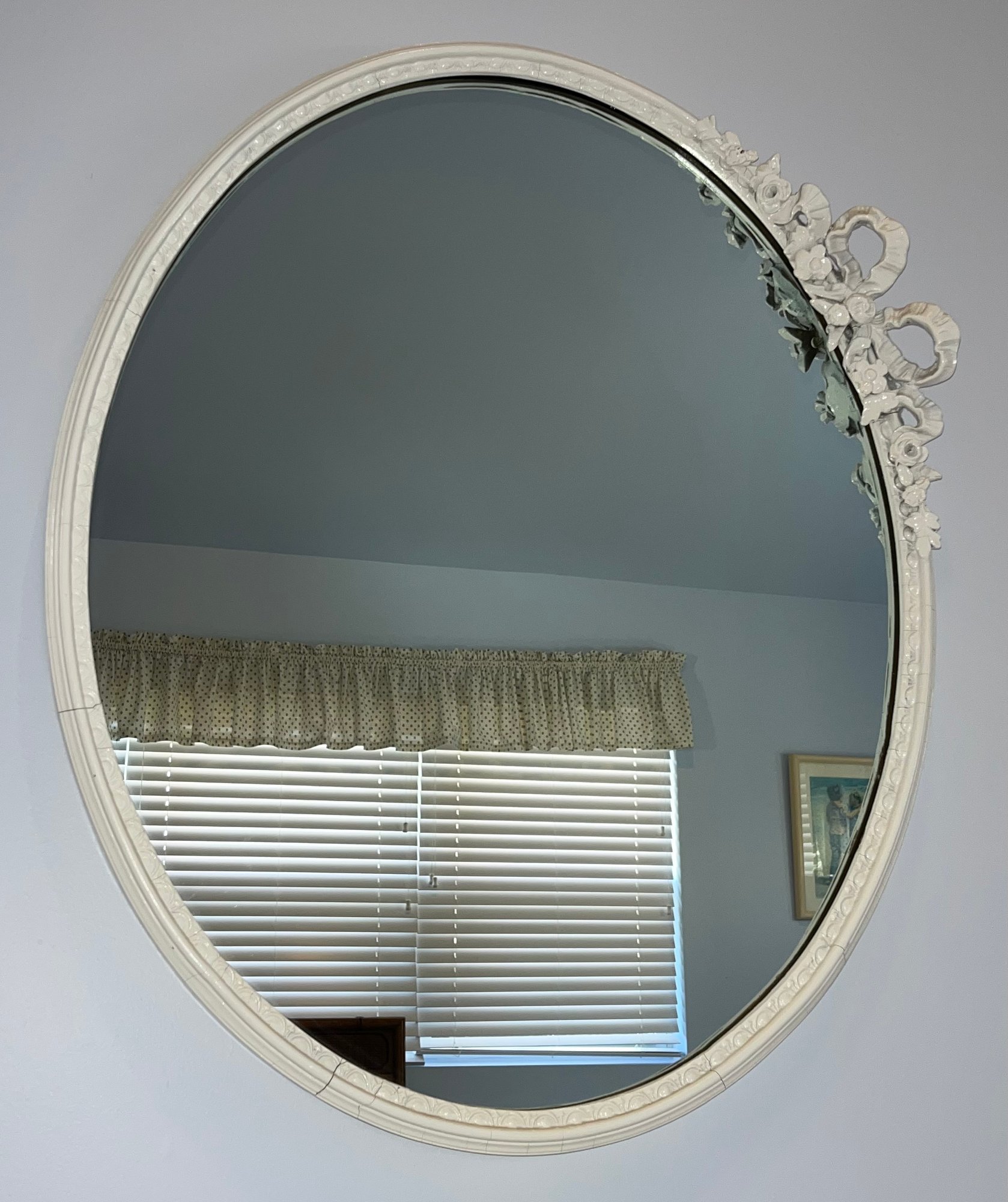 Decorative Wooden Frame Floral Pattern Wall Mirror #77865 ...