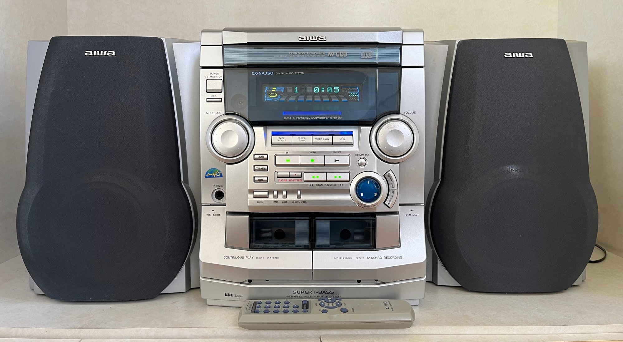 Aiwa Stereo System - Remote Included - Model SX-WNAJ50 #77866 ...