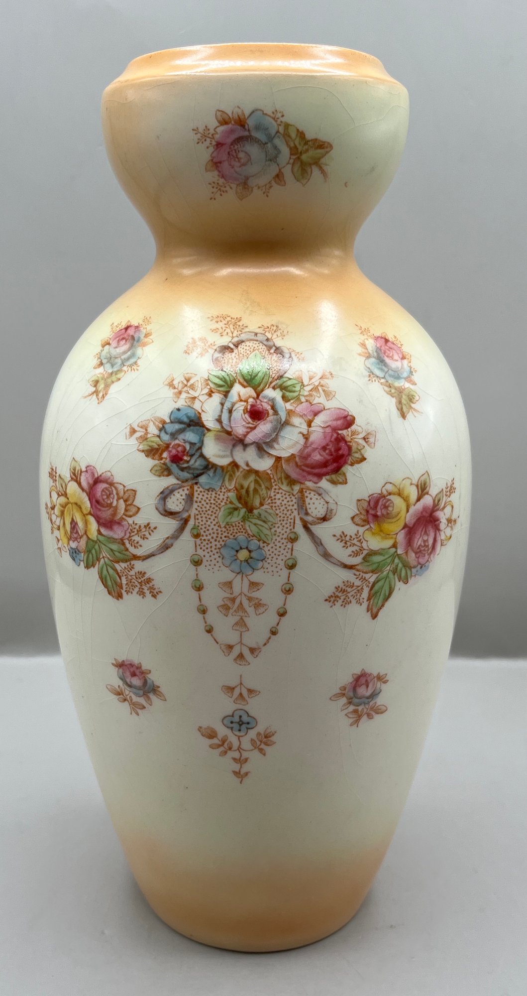 Crown Devon Floral Pattern Porcelain Vase - Made In England #115756 ...