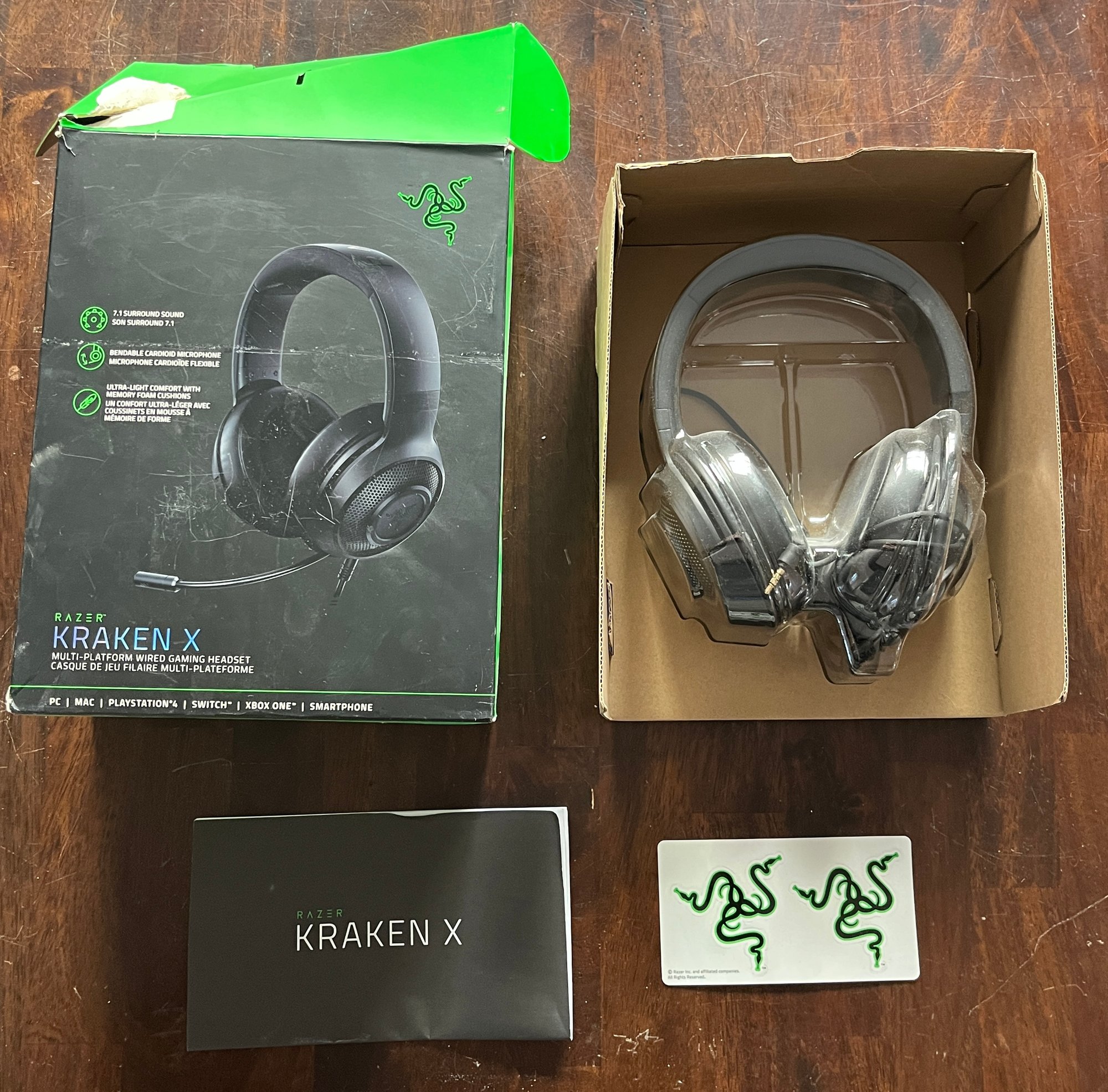 Razer Kraken X Wired Gaming Head Set - Box Included #92688 ...