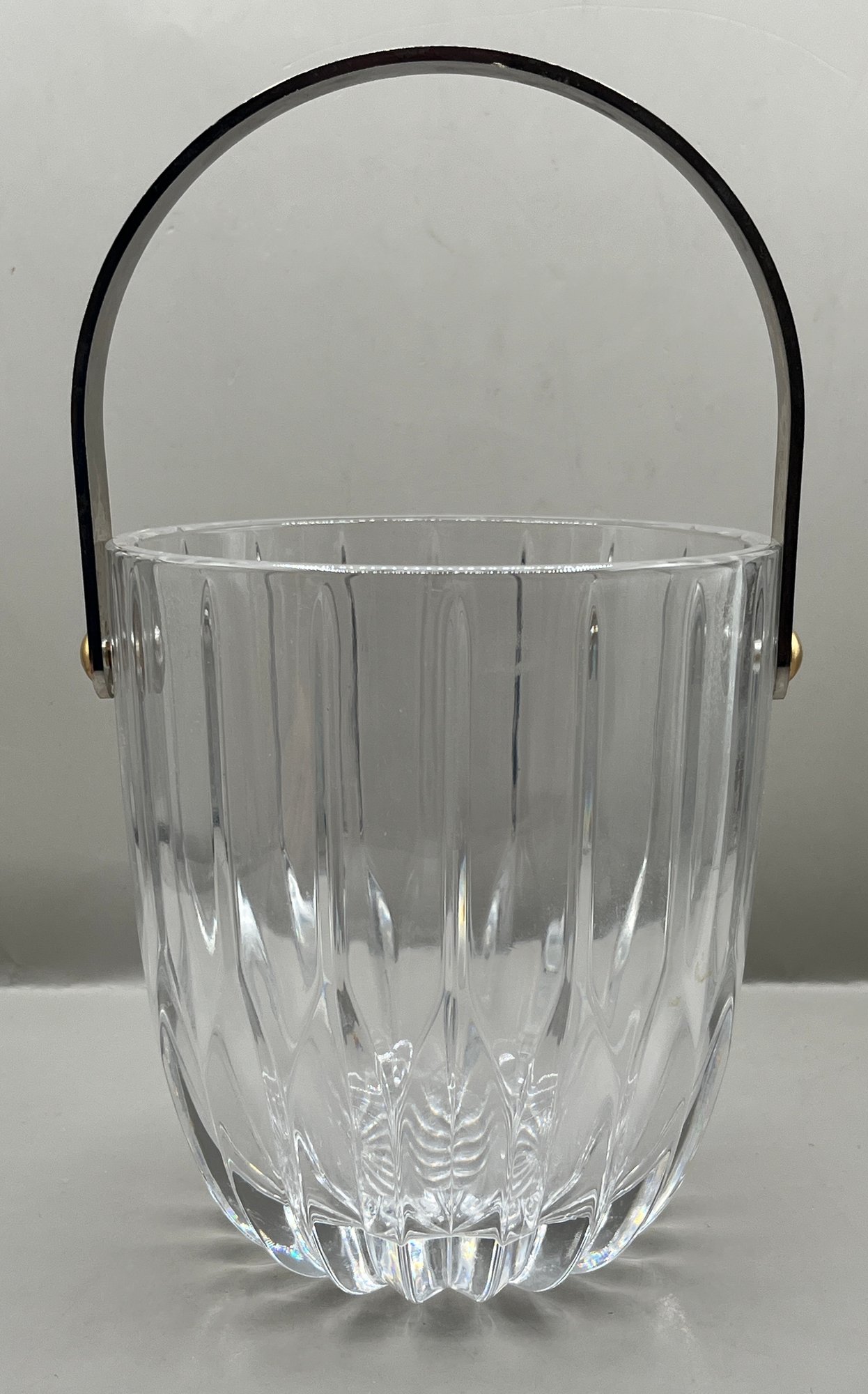 Cut Crystal Ice Bucket With Stainless Steel Handle #115603 ...