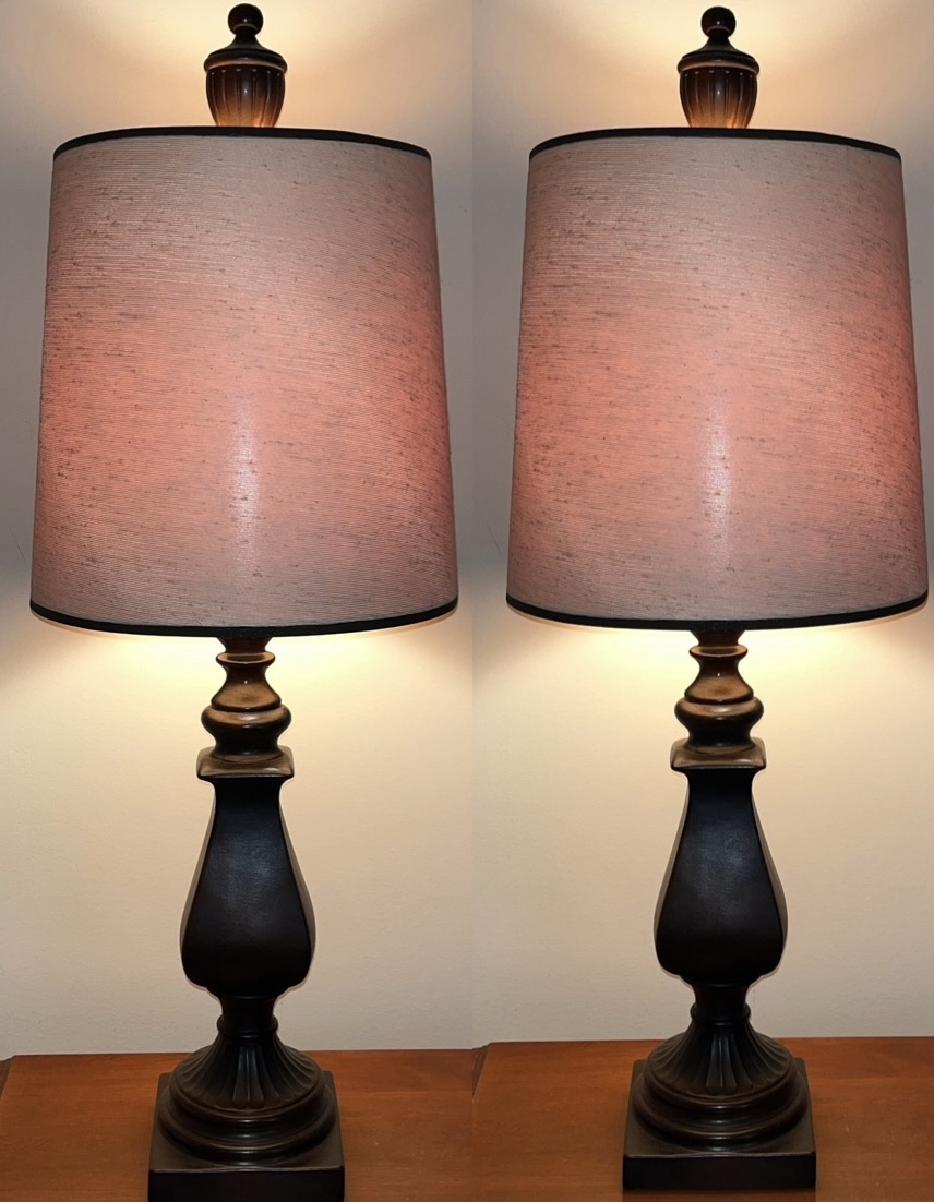 Ceramic 3-way Setting Table Lamps - 2 Total #112748 | Auctionninja.com