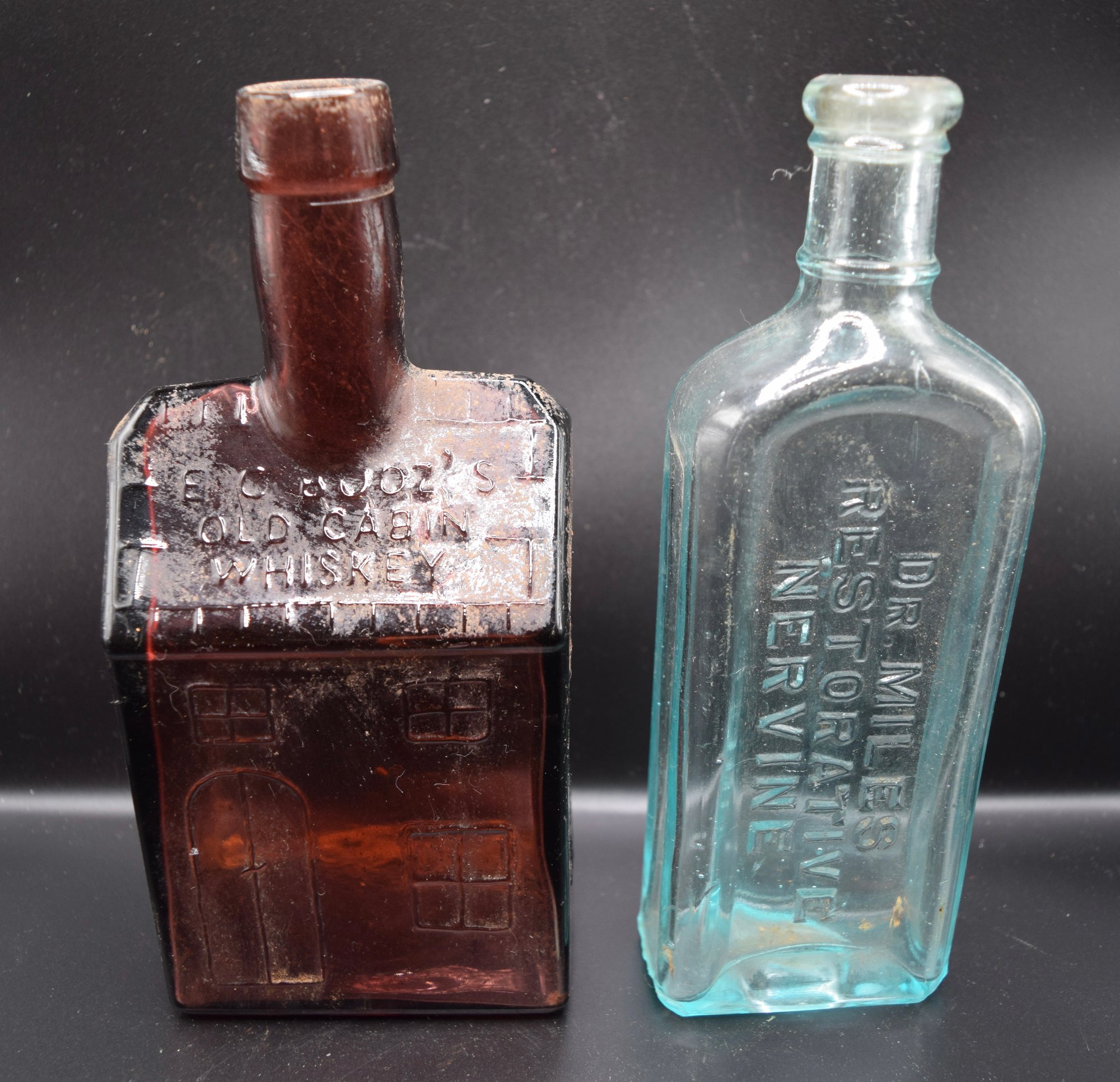 1890's Dr Miles Restorative Nervine Homeopathic Bottle & Mid Century E ...
