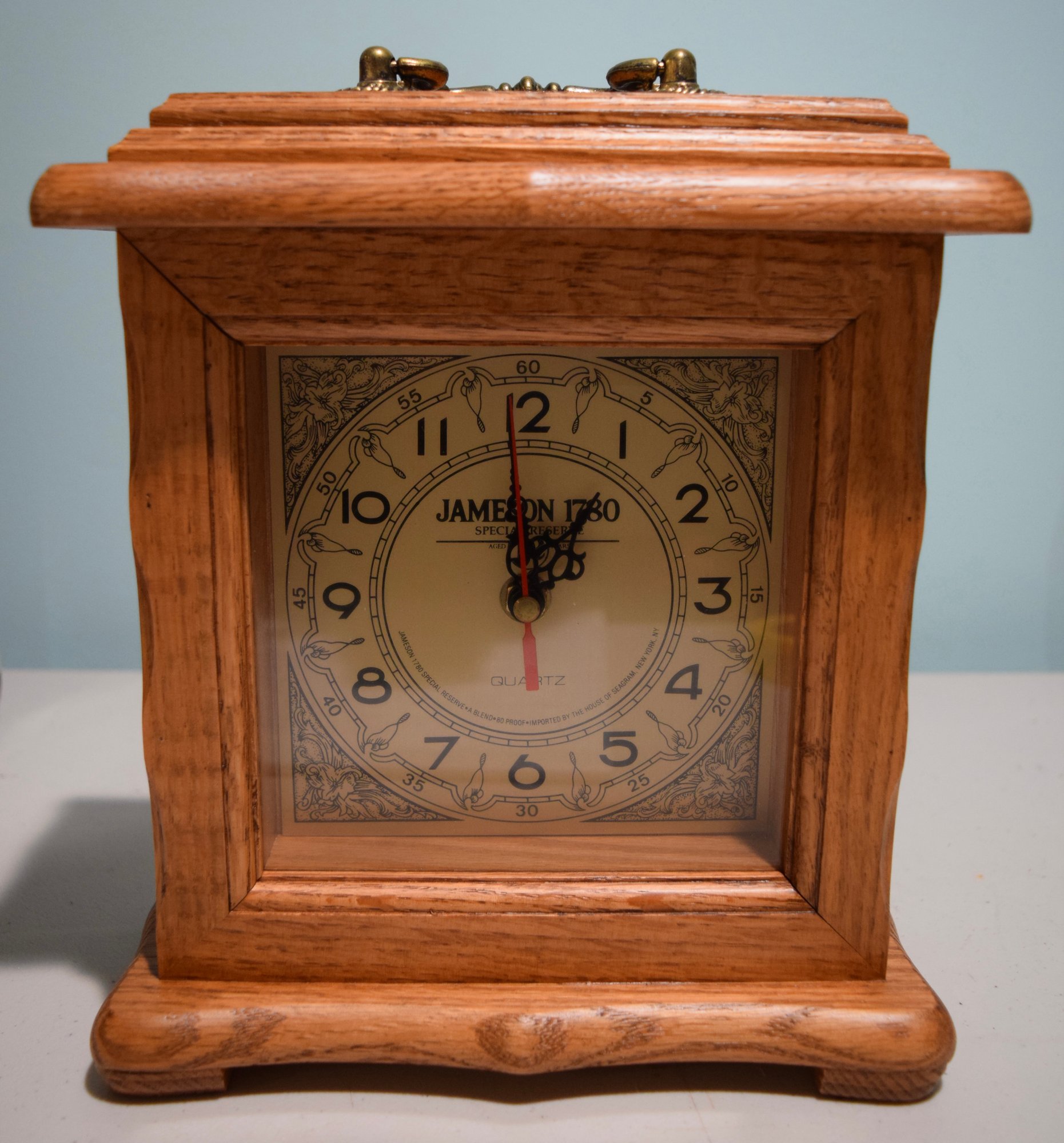 Jameson 1780 Solid Oak Table Clock #114764 | Auctionninja.com