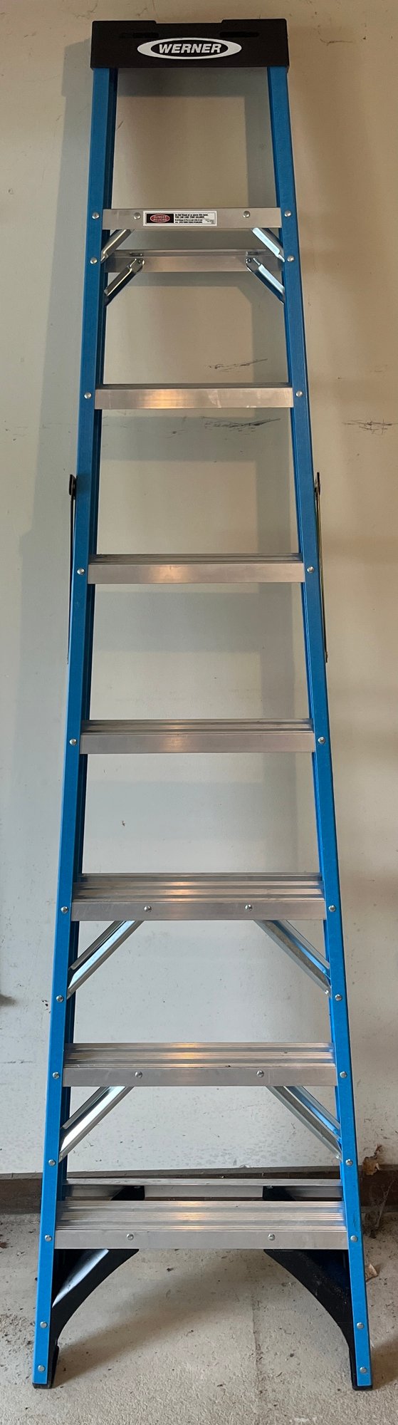 Werner 8FT Fiberglass A-Frame Ladder - 250LBS Capacity -model FSI08 ...