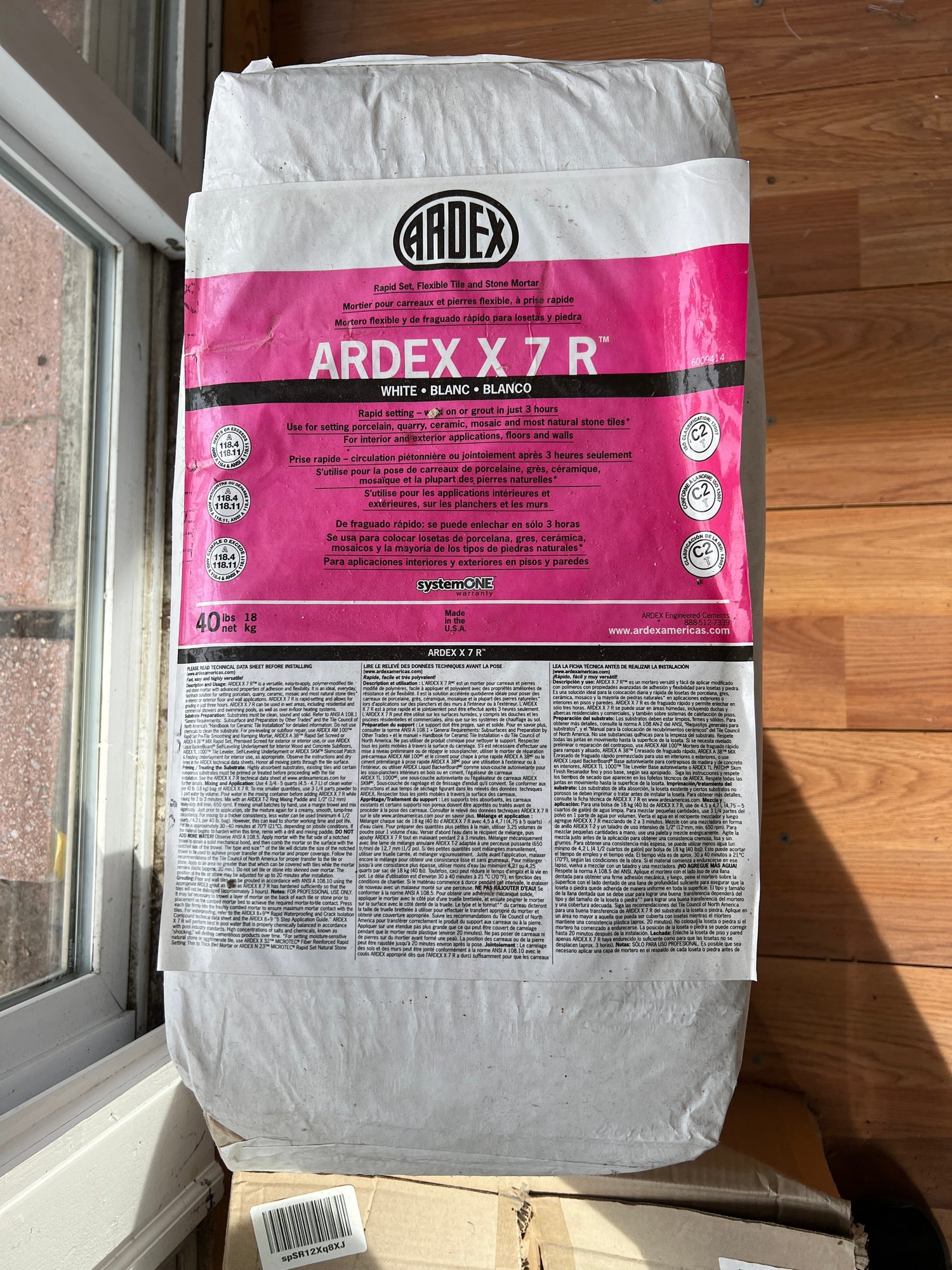 ARDEX X 7 R, A Rapid-setting, Flexible Tile And Stone Mortar - 5 PCS ...