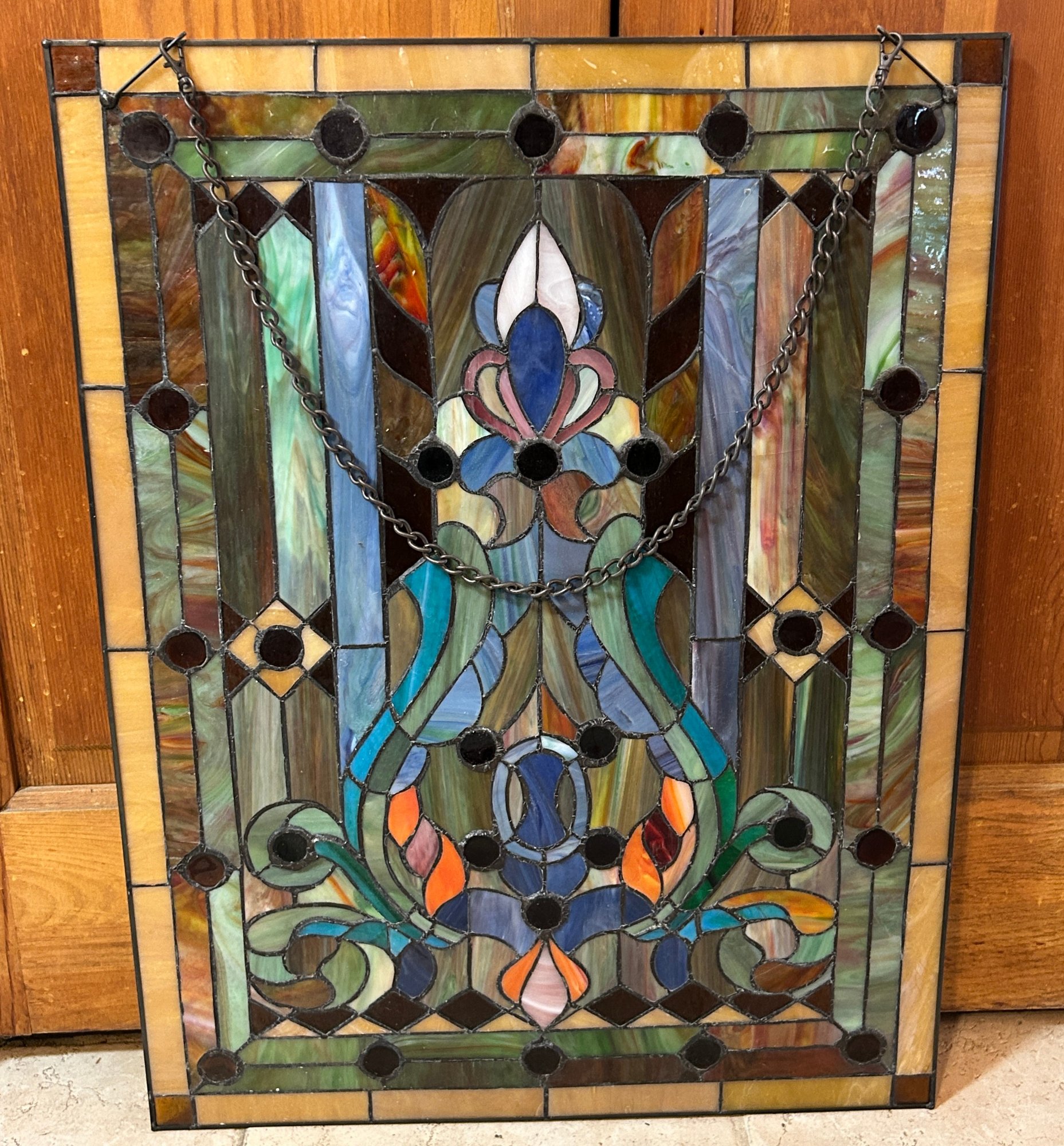 Tiffany Inspired Victorian Stained Glass Window Panel #150844 ...