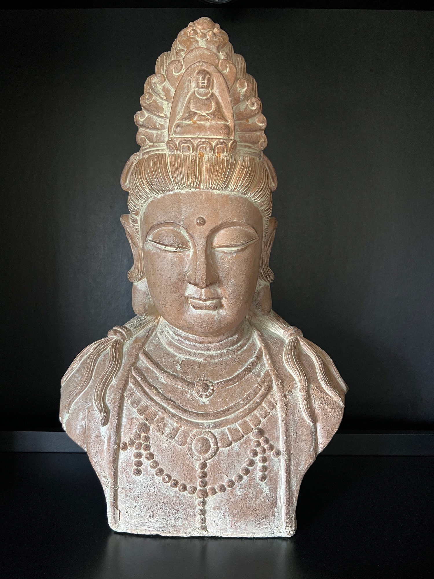 Large Plaster Buddha Head Statue #114265 | Auctionninja.com
