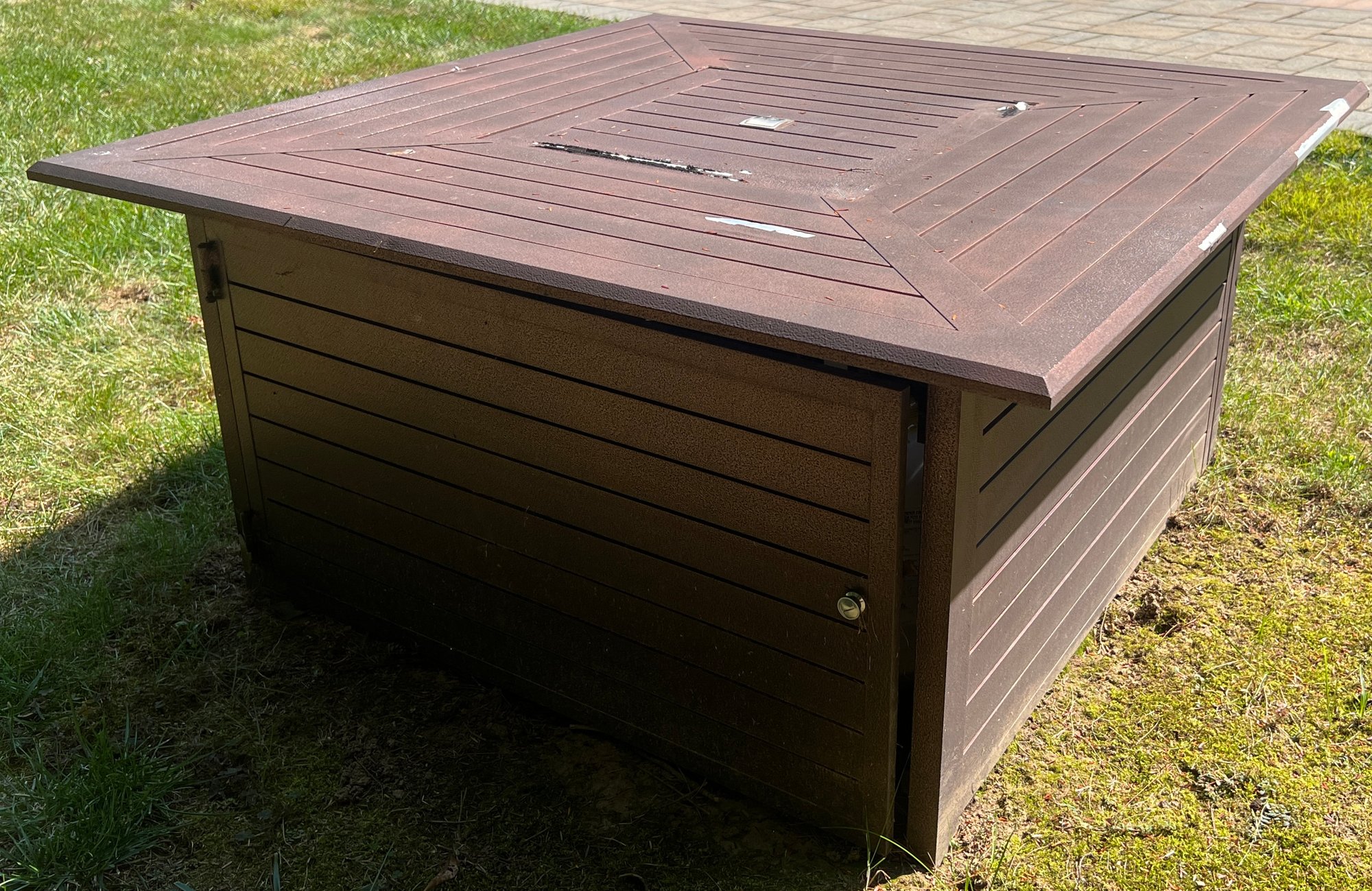 Intertek Outdoor Hidden Double Propane Gas Fire-pit #113519 ...