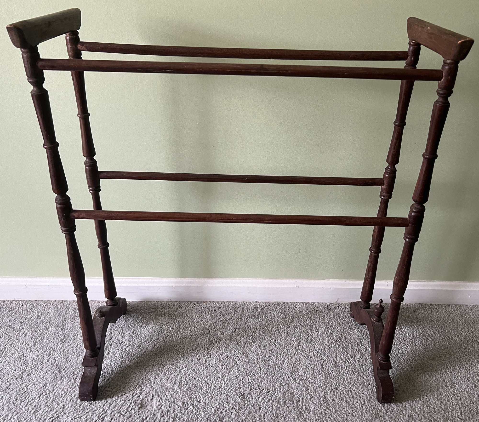 Antique Solid Wood Quilt Rack #109611 | Auctionninja.com