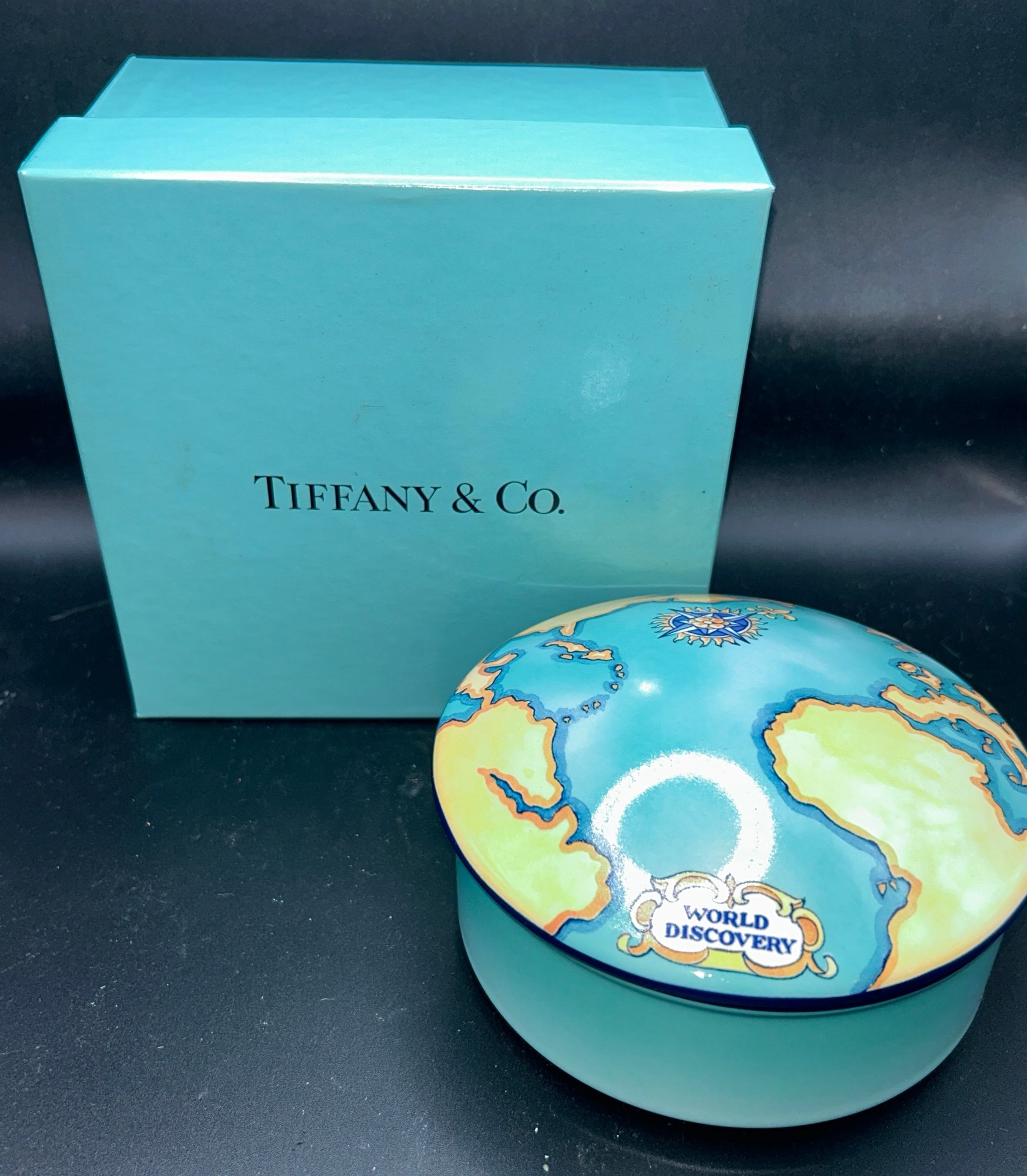 Vintage Tiffany & Co. Tauck World Discovery Trinket / Jewelry Box With ...