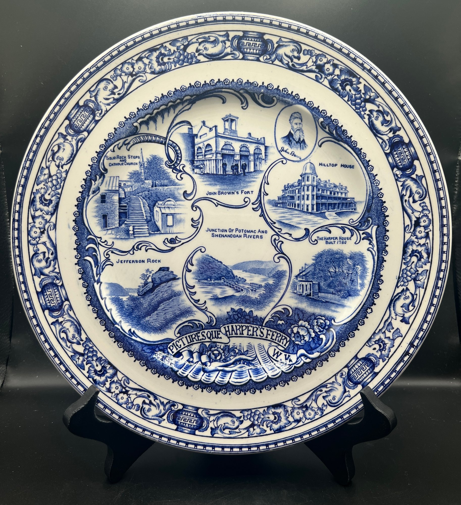 Old English Staffordshire Ware Harpers Ferry West Virginia Plate ...