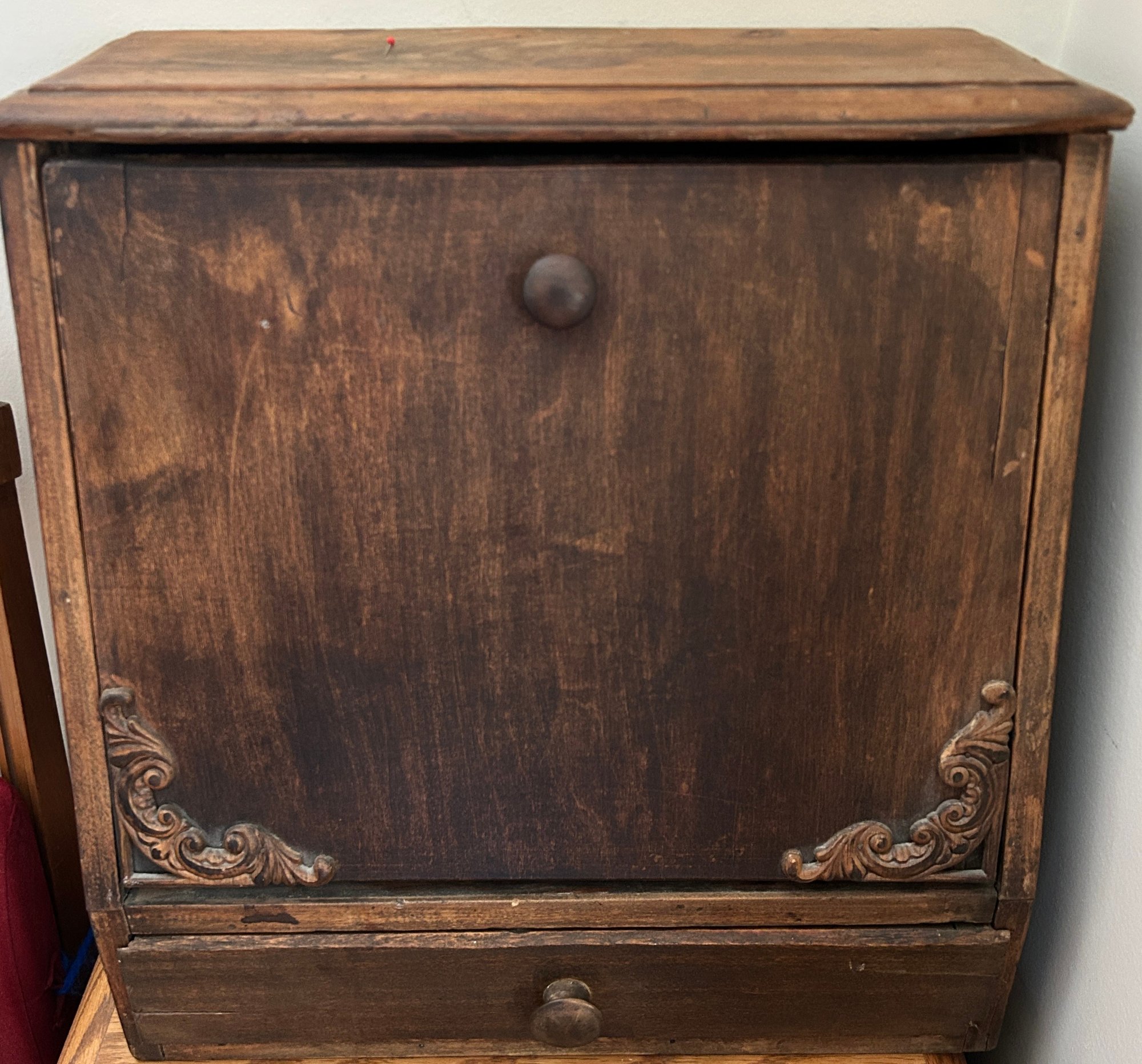 Antique Wooden Single Drawer Writing Bureau With A Drop Front #155210 ...