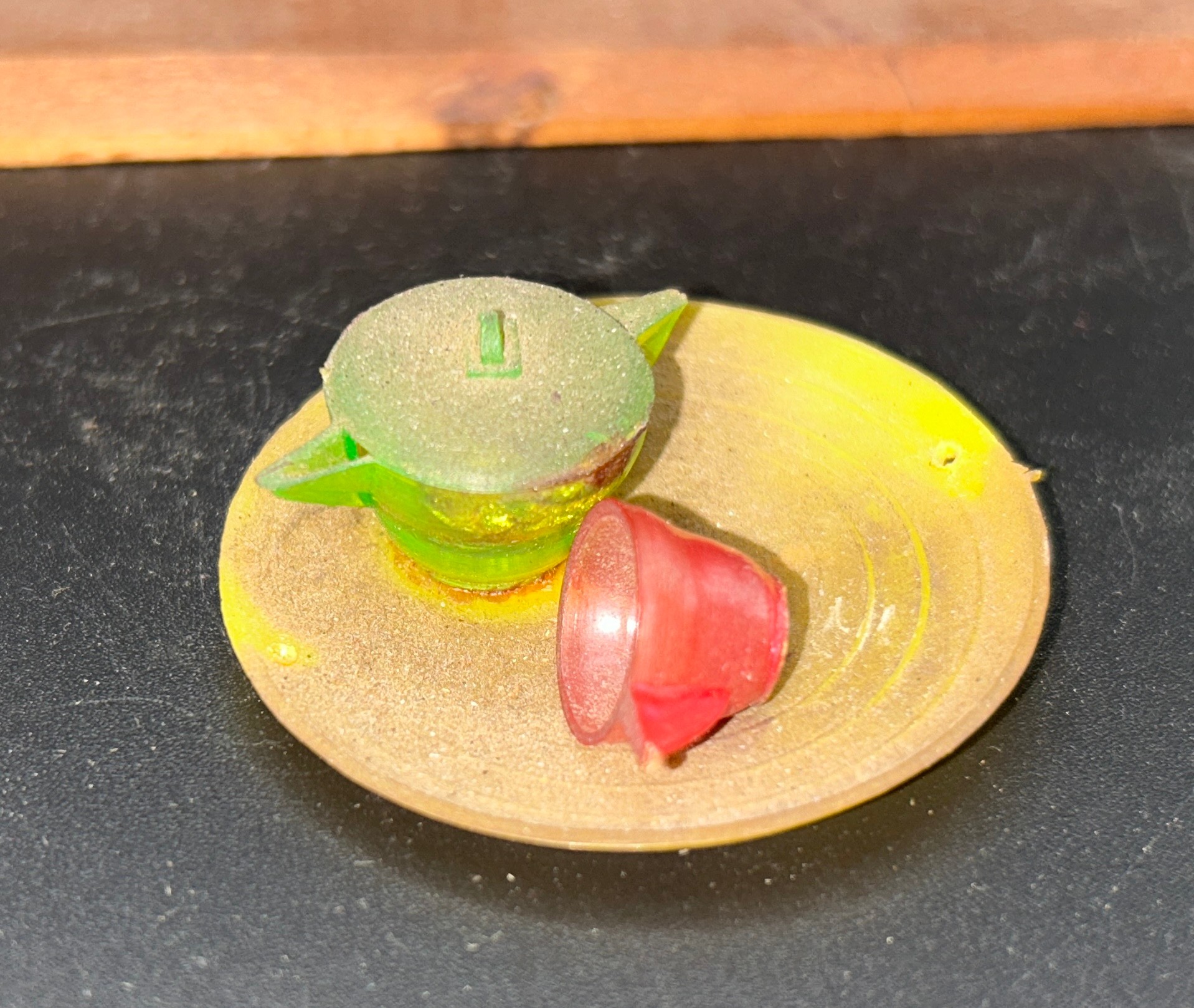 Primitive Folk Art Handmade Dolls On Wooden Base, Still Diorama #138139 ...