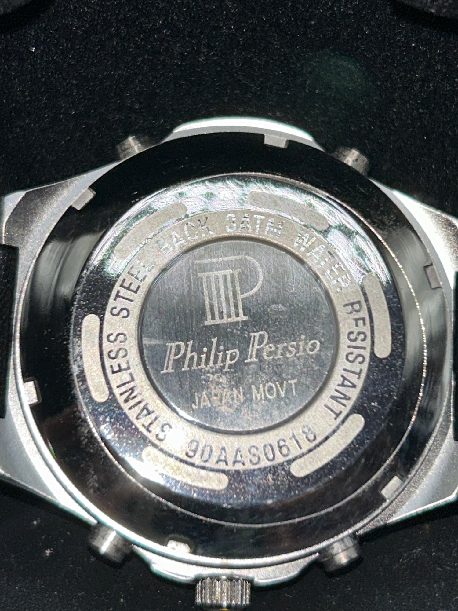 Philip Persio Stainless Steel Back, 3 ATM Water Resistant, Japanese ...