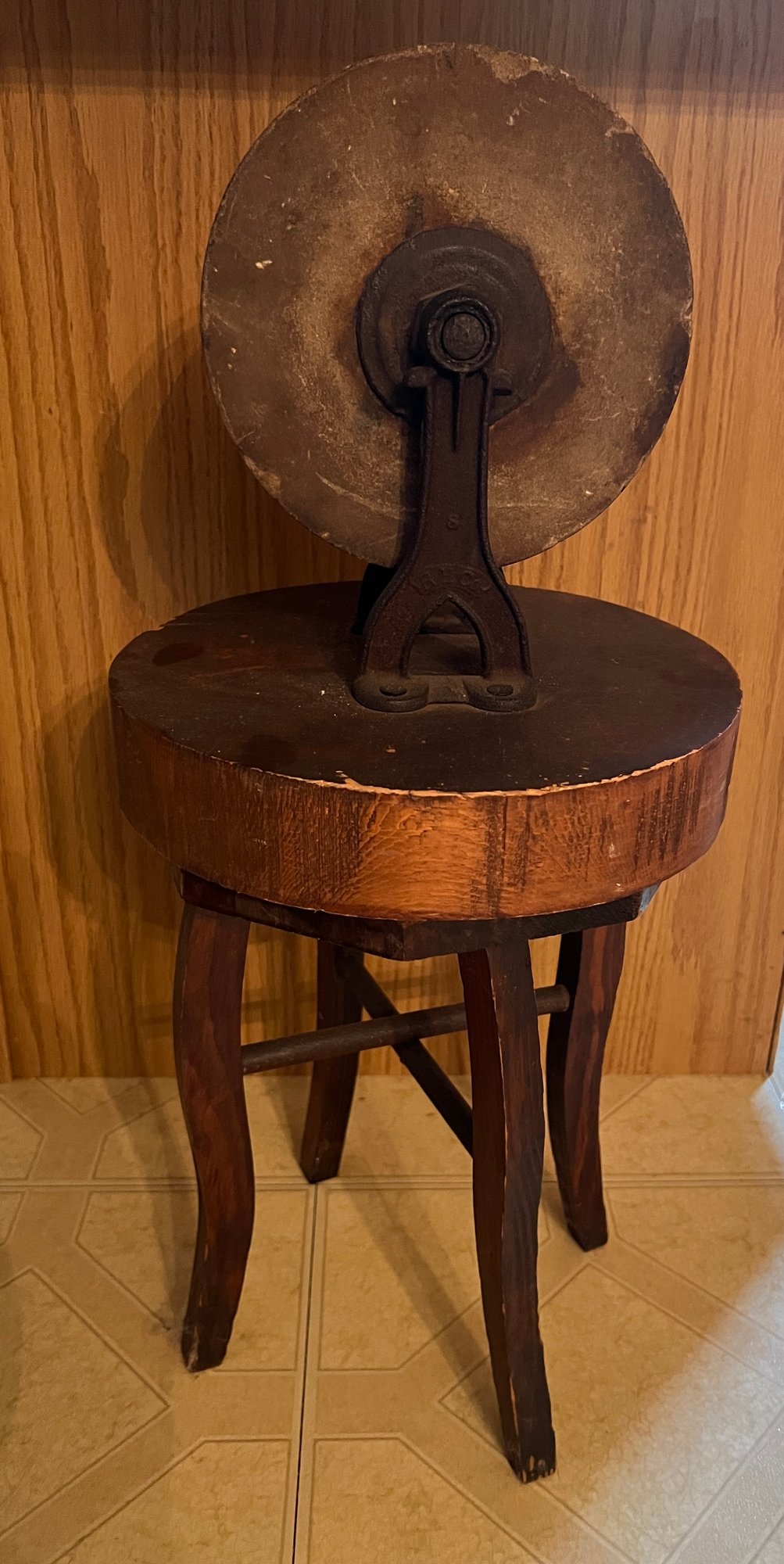 Antique Wet Stone Grinding Wheel #109832 | Auctionninja.com