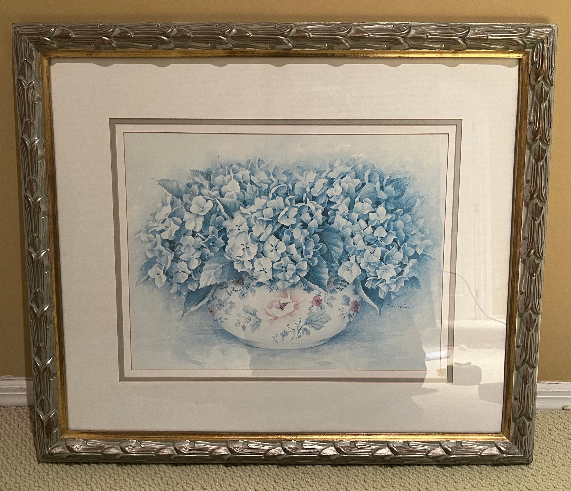 Jean Stull Summer Hydrangeas In Bloom Artist Signed Framed Print ...