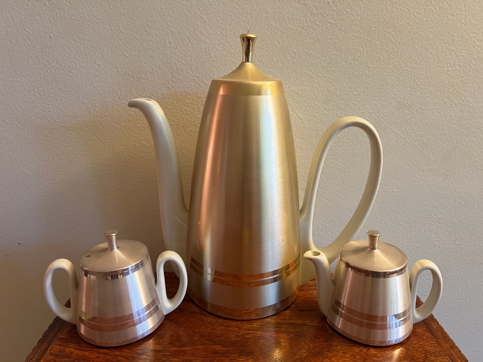 West Germany Wmf-ikora Art Deco Style Porcelain Silver-plated Cover ...