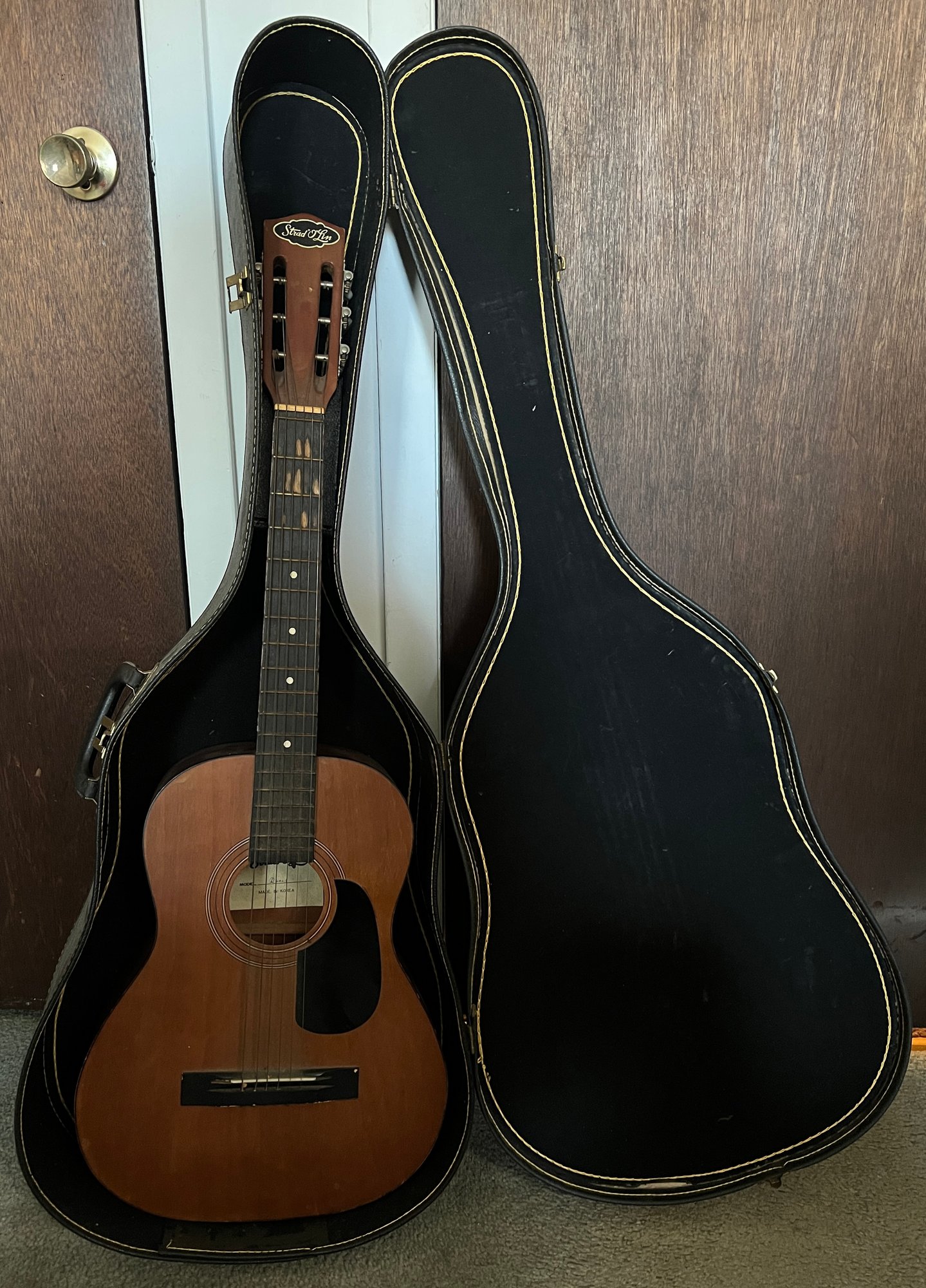 StradOLin Acoustic Guitar Model: R2025 With Carrying Case #124057 ...