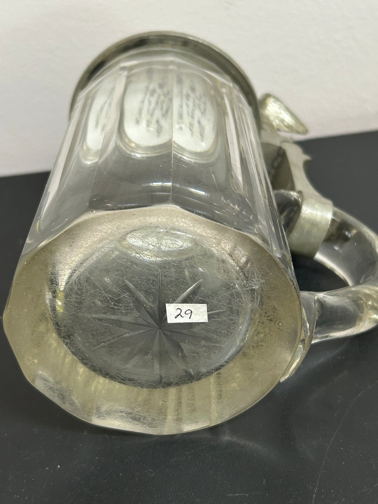 Antique German Armorial Beer Stein, Pewter And Porcelain Lid 0.4 Liter ...