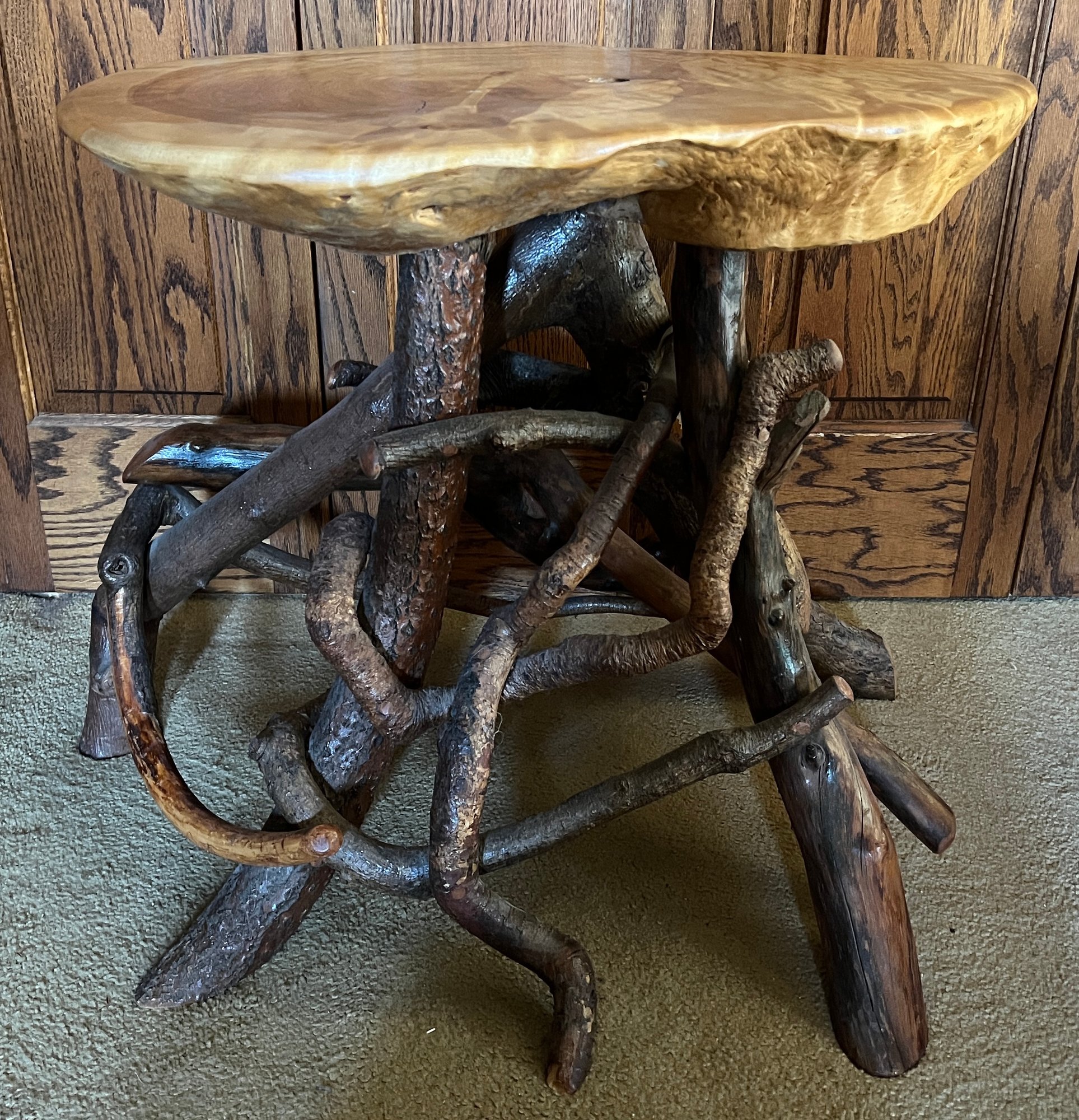 Handmade Rustic Real Wood Side Table #113826 | Auctionninja.com
