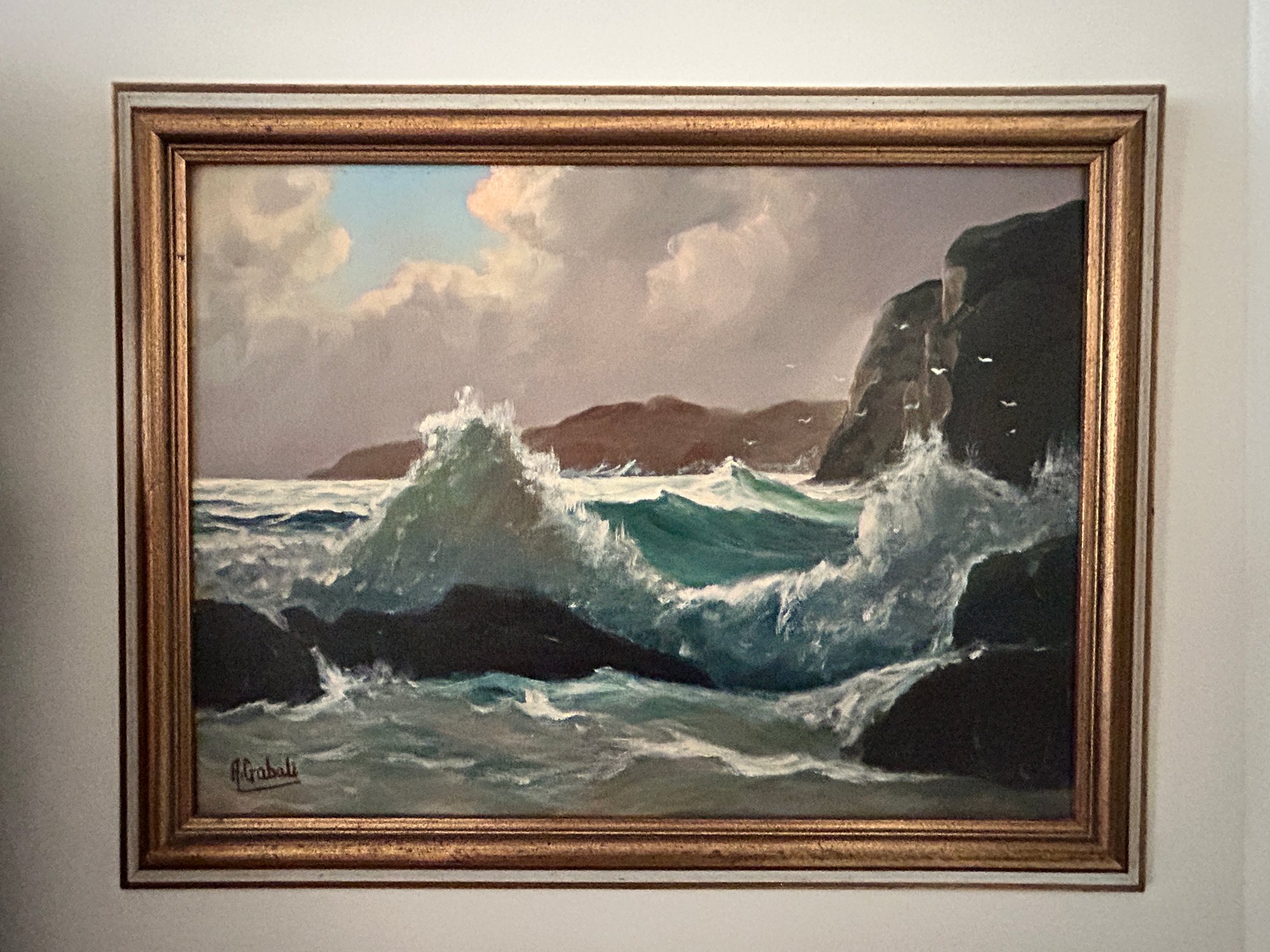 Alfred Gabali Signed Framed Oil Painting #101586 | Auctionninja.com