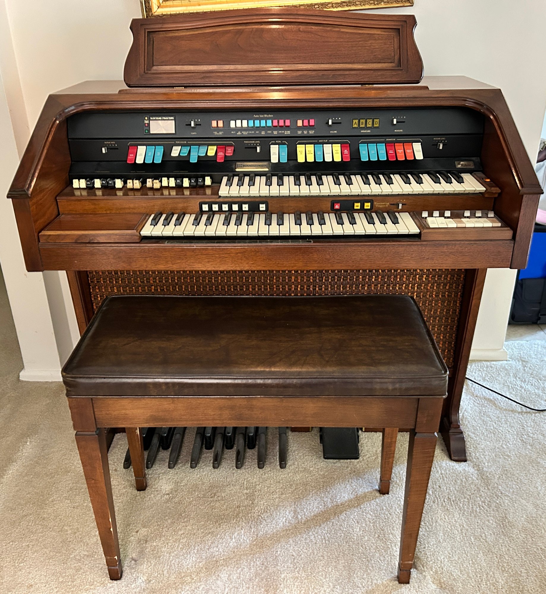 Hammond Auto Vari Rhythm Electronic Organ And Bench, 2pcs #146226 ...