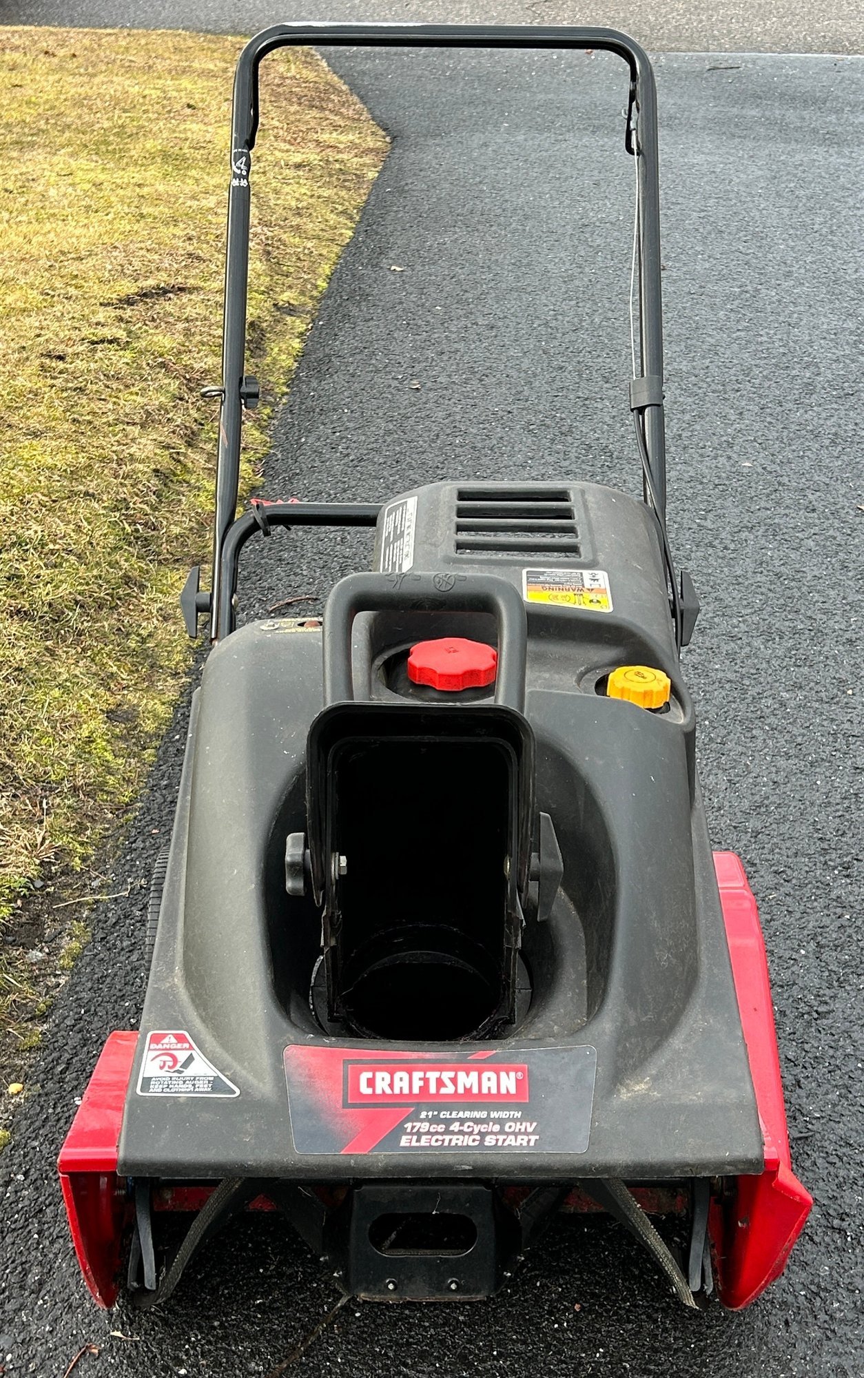 Craftsman Electric Start 21", 179cc, 4 Cycle OHV Engine Single-stage ...