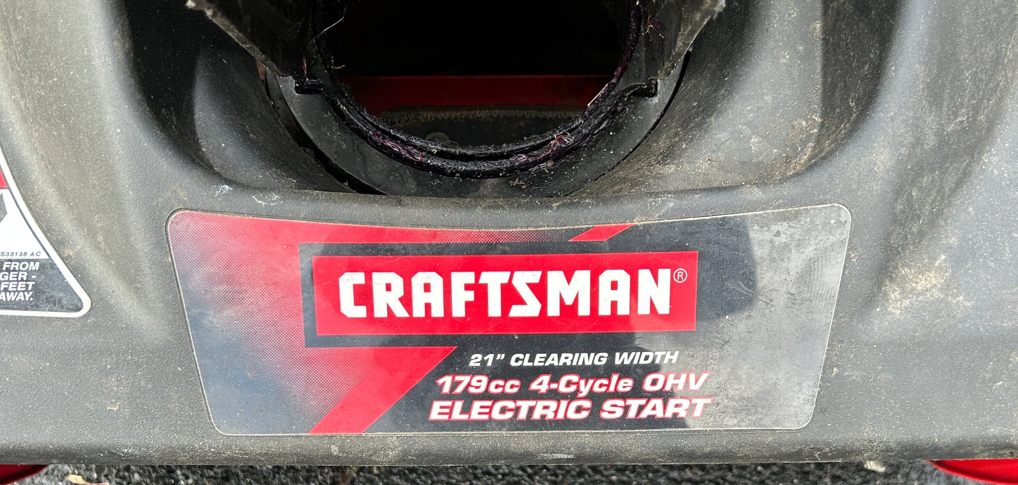 Craftsman Electric Start 21", 179cc, 4 Cycle OHV Engine Single-stage ...