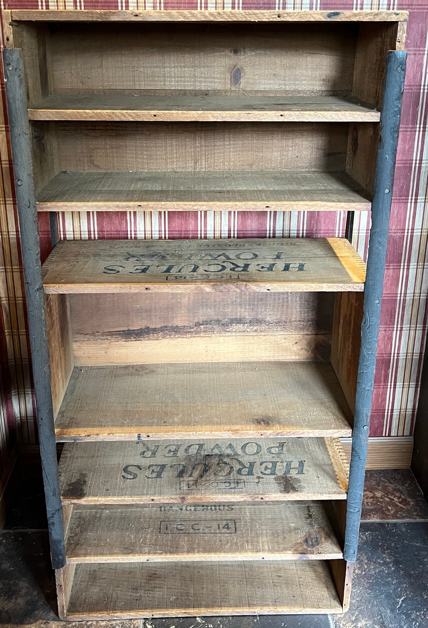 Antique Handmade Hercules Powder Crate Shelving Unit #113878 ...